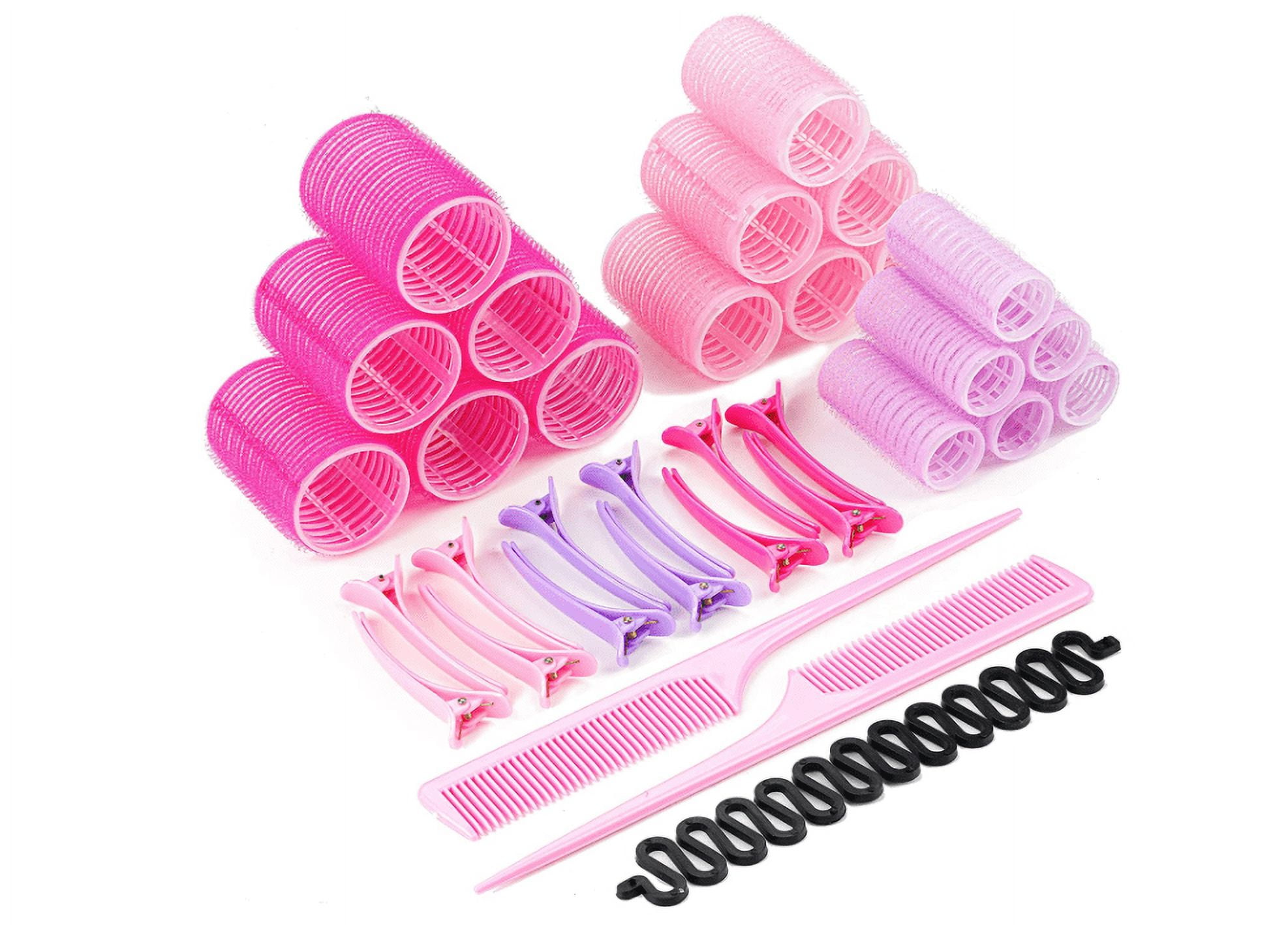 Topboutique 33 Pieces Hair Rollers Set – 18 Self Grip Hair Curlers,12 ...