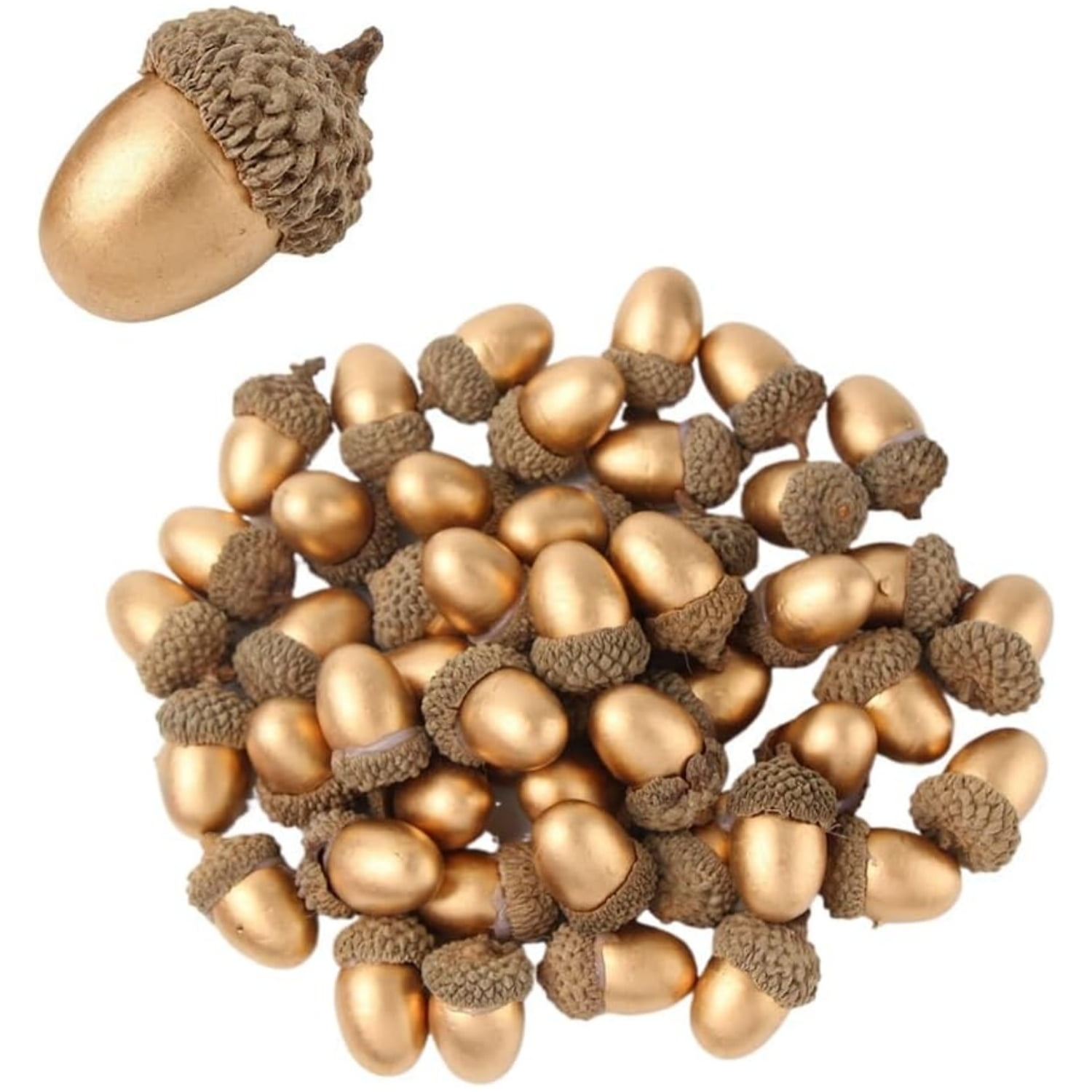 Topboutique 50 Pcs Artificial Acorns Fake Acorn with Acorn Cap Lifelike ...