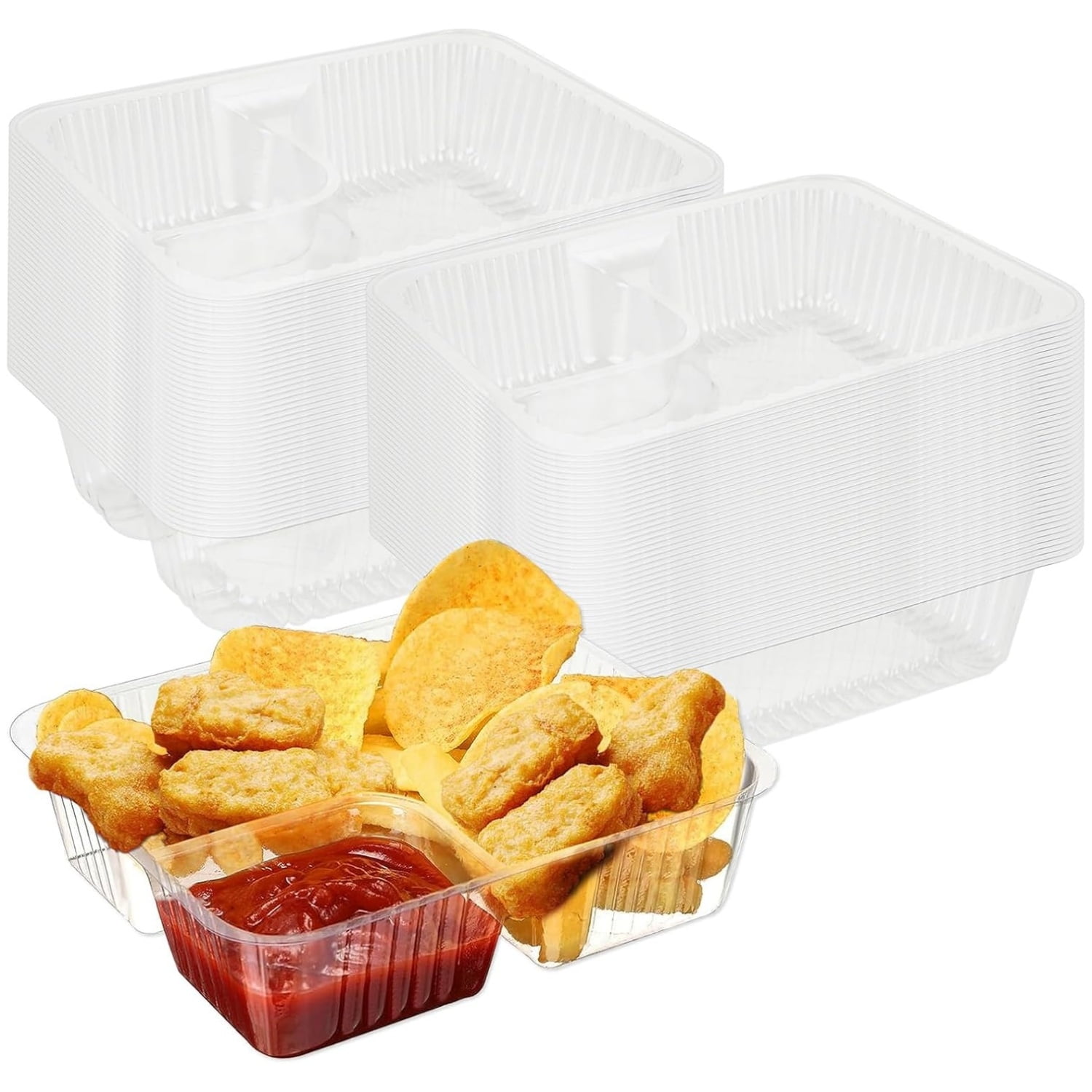 Topboutique 50 Pcs Plastic Nacho Trays, Disposable Nacho Cheese Trays ...