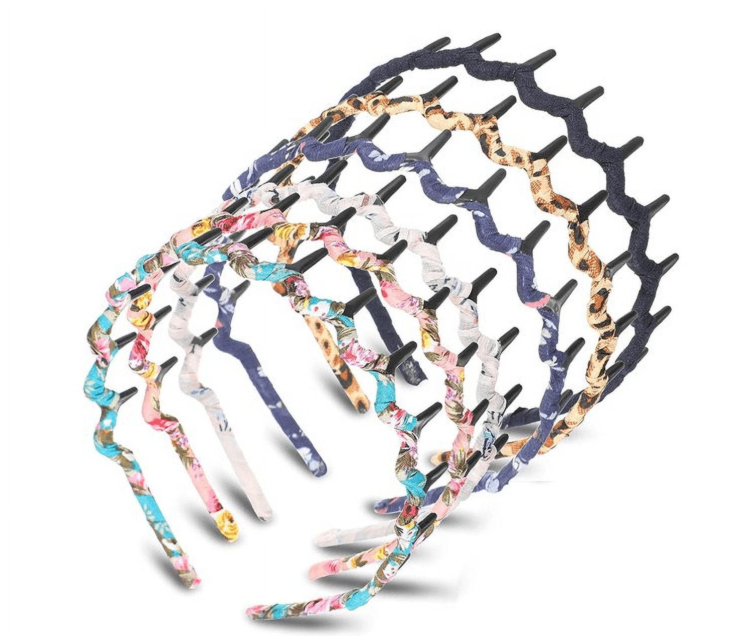 Topboutique 6 PCS Zigzag Shark Tooth Hair Comb Headbands Wrapped ...