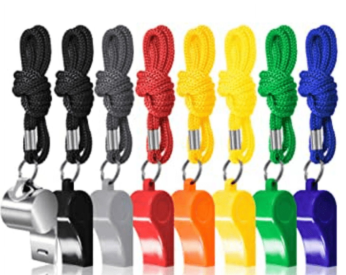 Topboutique 8 Packs Coaches Referee Whistles with Lanyards, Colorful ...