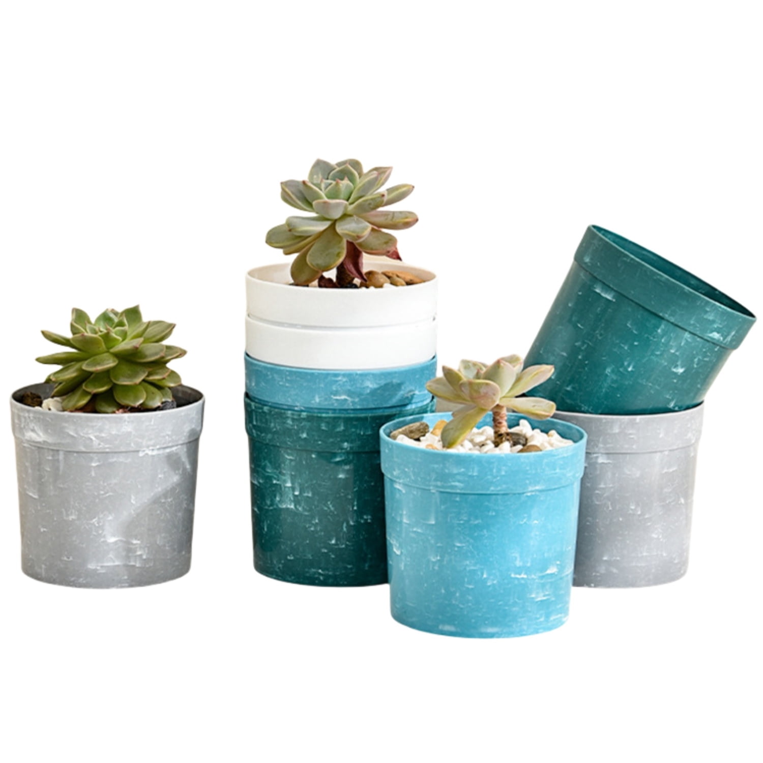 Topboutique 8 Pcs Flower Pots,3 inch Small Plant Pot,Durable Plastic ...