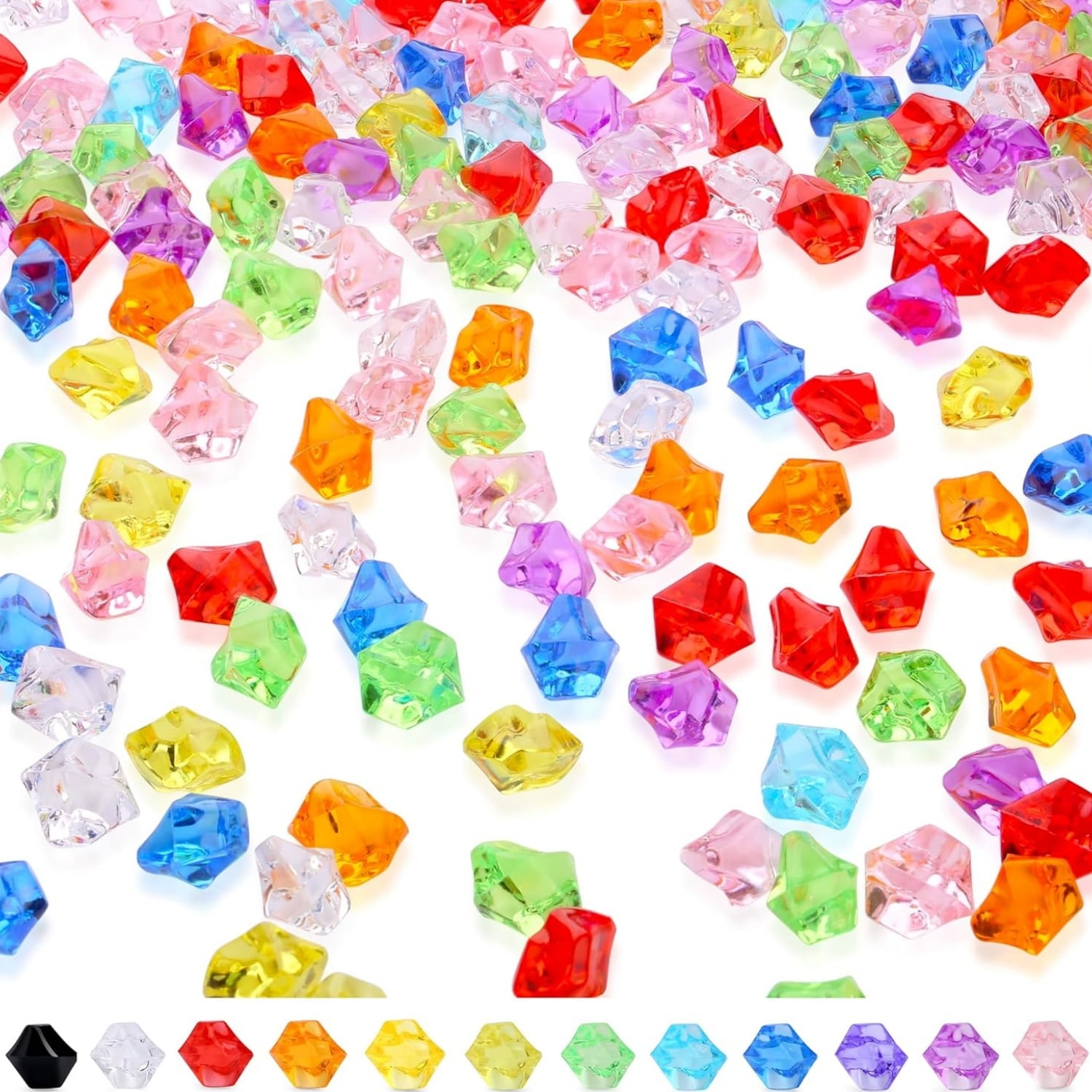 Topboutique Acrylic Color Ice Rock 600 Pcs Crushed Ice Rocks Crystals ...