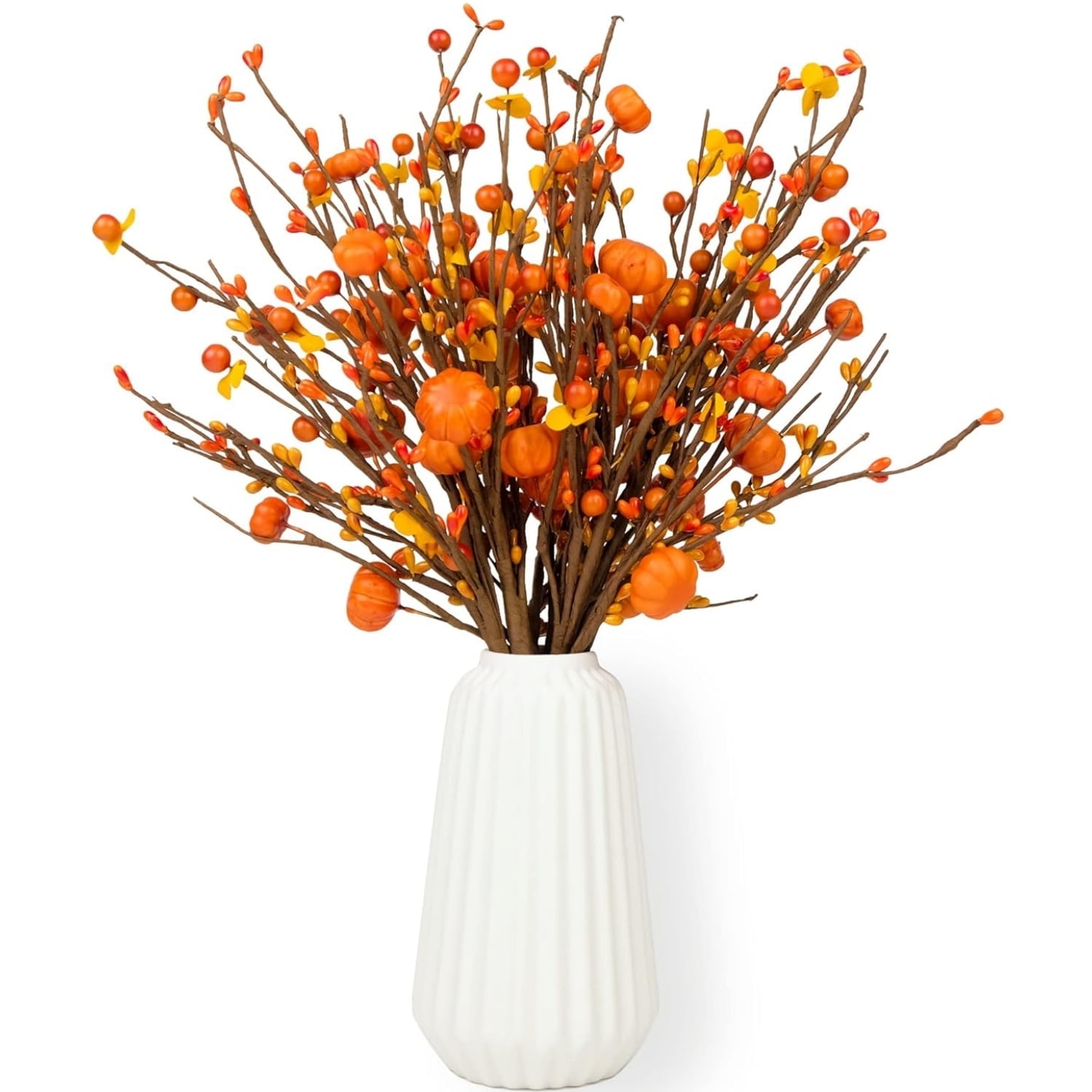 Topboutique Artificial Fall Berry Stems,Autumn Floral Picks,Fall Orange ...