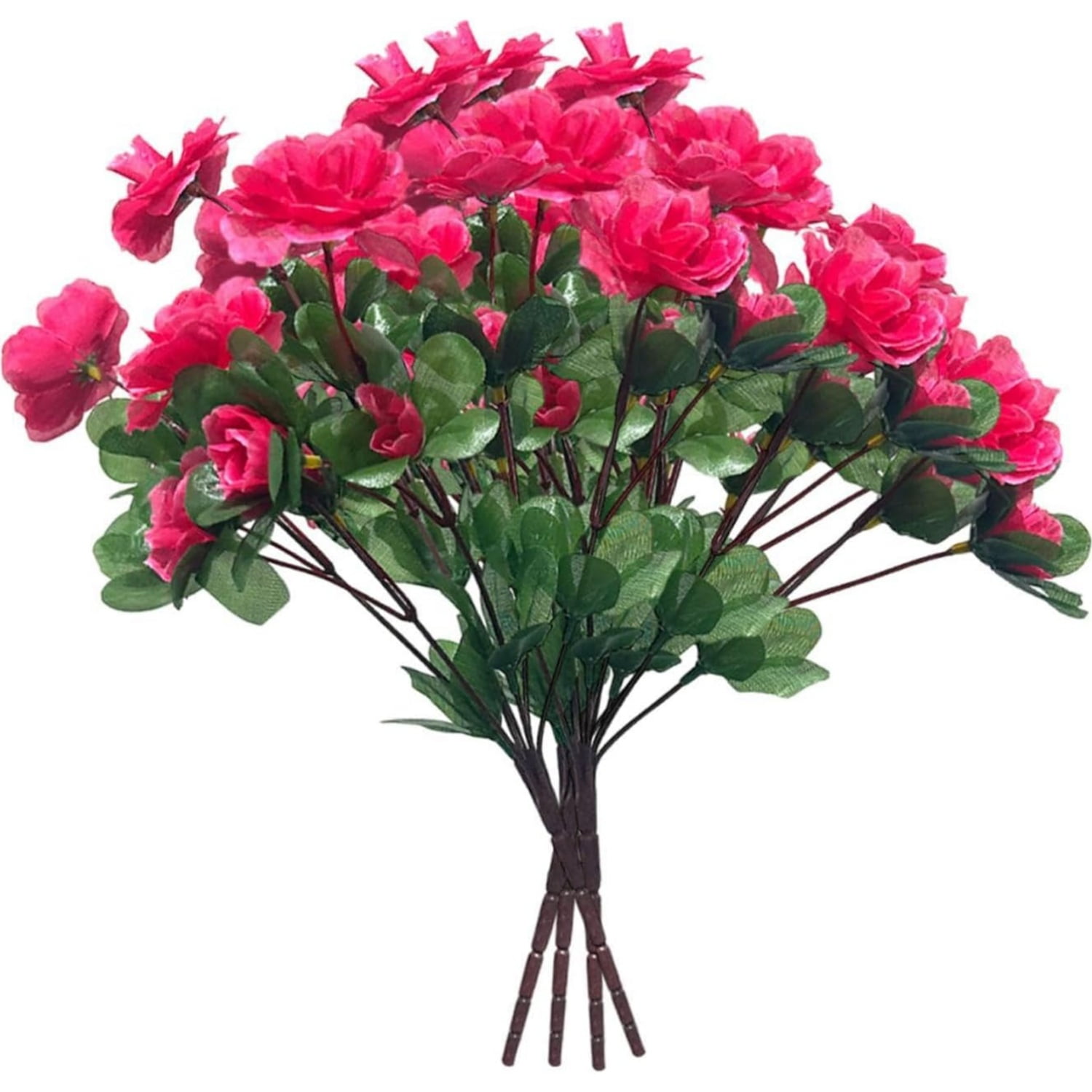 Topboutique Artificial Rhododendron Flowers Realistic Azalea Faux Silk ...