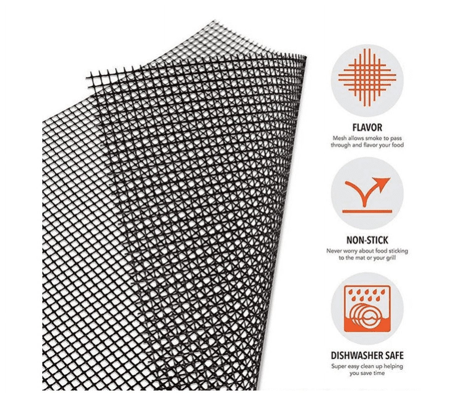 Topboutique BBQ Grill Mat Non Stick Mesh with Holes Heavy Duty Reusable ...