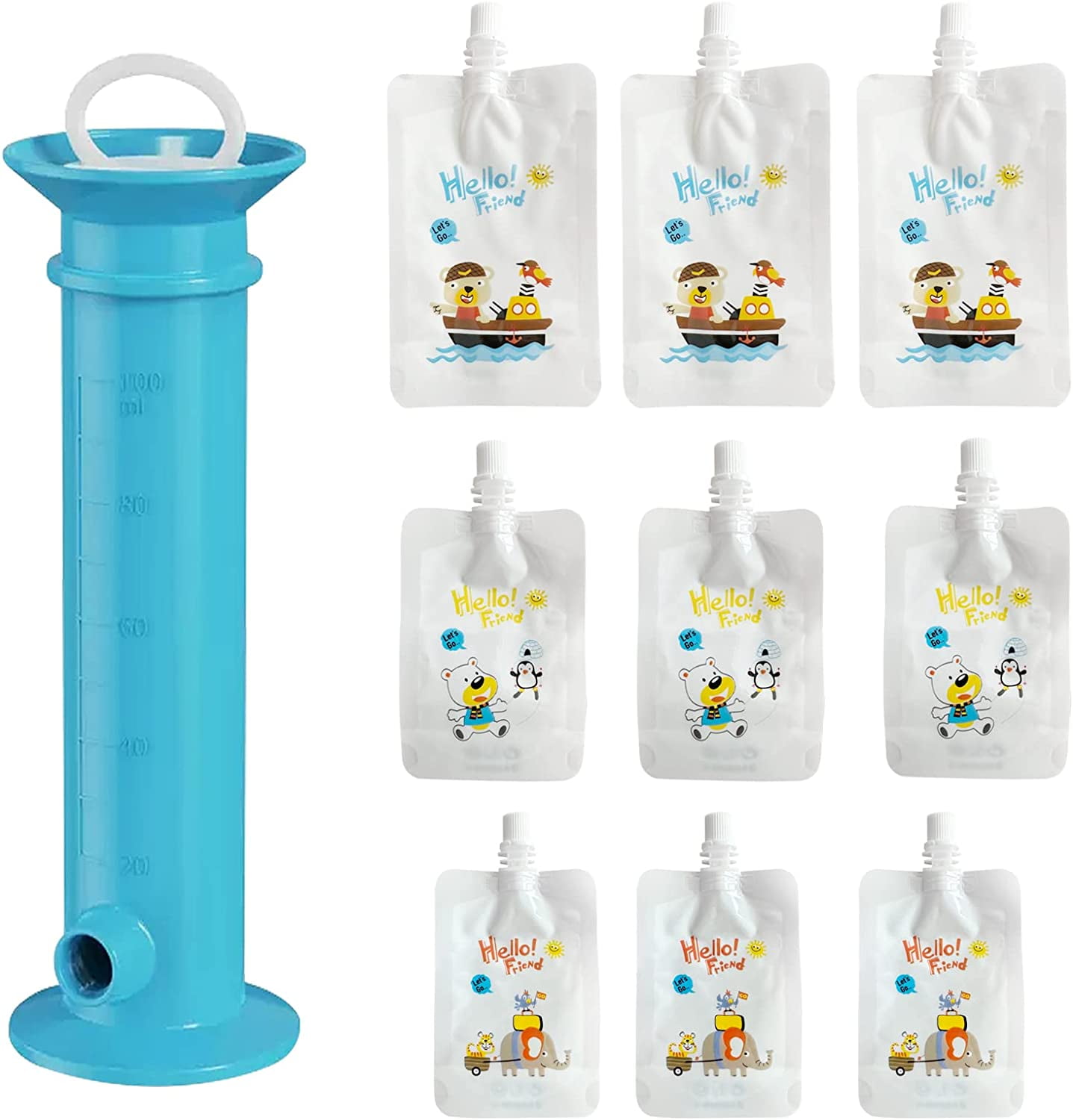 Topboutique Baby Food Pouch Filler Set, Fruit Puree Pouch Filling ...