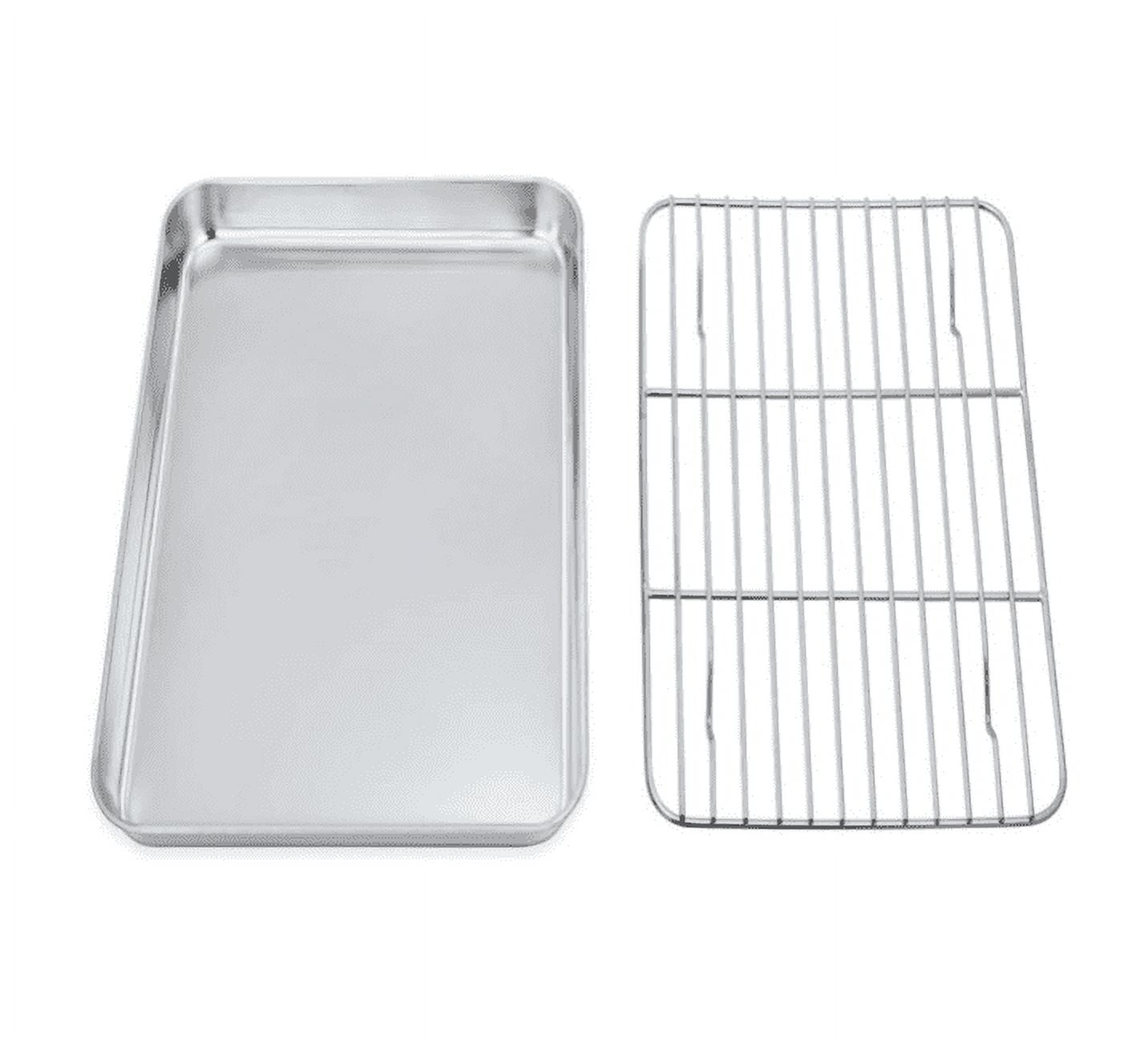 Topboutique Baking Tray and Rack Set, Stainless Steel Baking Pan Cookie ...