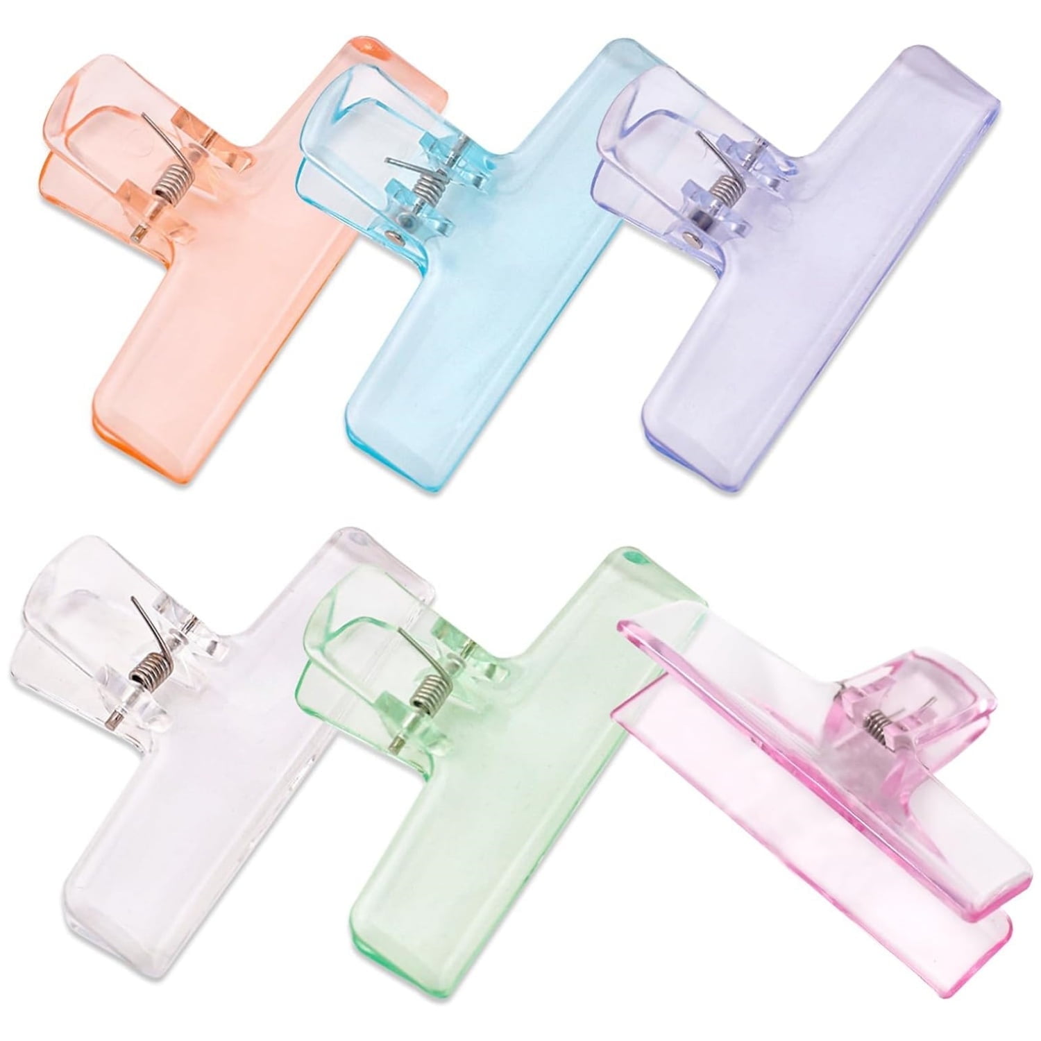 Topboutique Binder Clips 6 Pcs Chip Bag Clip Wide Food Clips Plastic ...