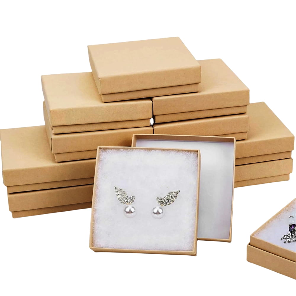 Topboutique Brown Cardboard Gift Box 12 Pcs Small Jewelry Display Boxes ...