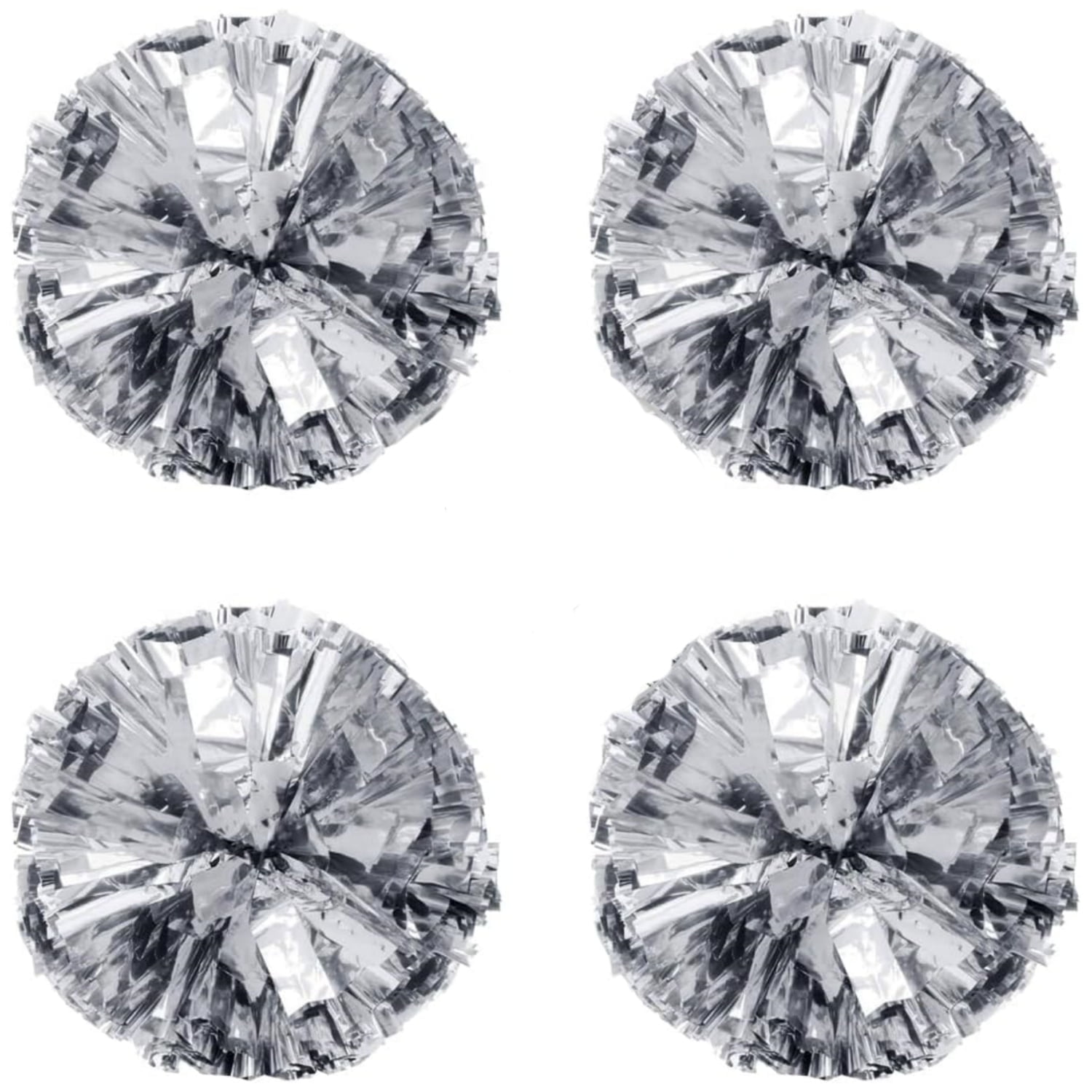 Topboutique Cheerleading Pom Poms,4 Pcs Pom Poms,Metallic Cheer Pom ...