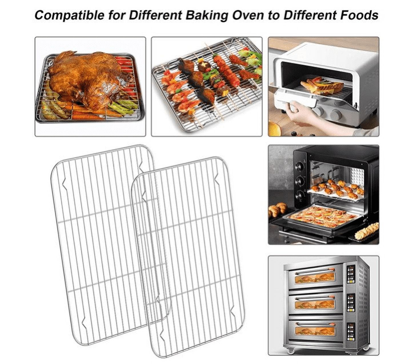 Topboutique Cooling Rack Set for Baking Cooking Roasting Oven Use, 2 ...