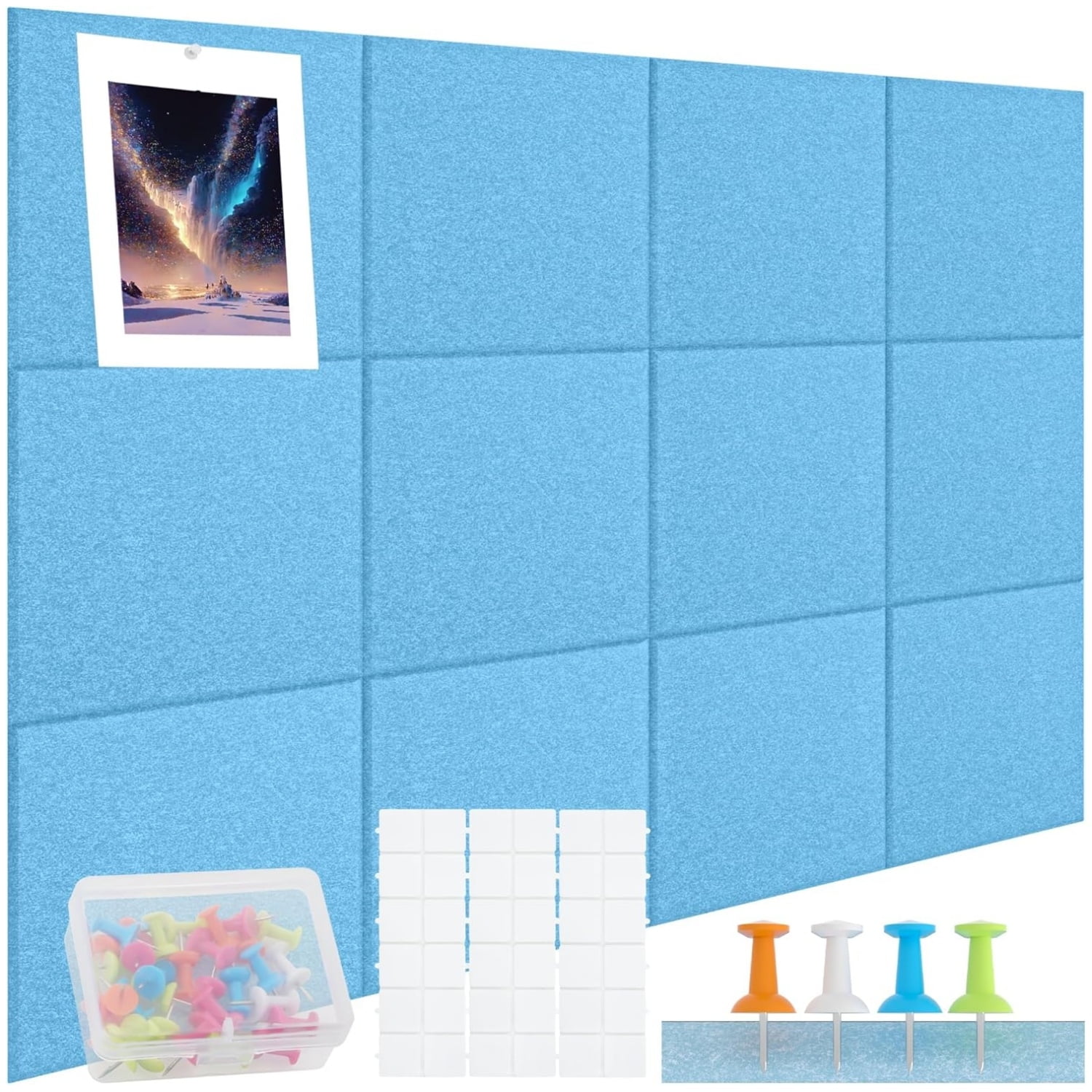 Topboutique Cork Board Alternative Large Felt Cork Board 12 Pack Felt ...