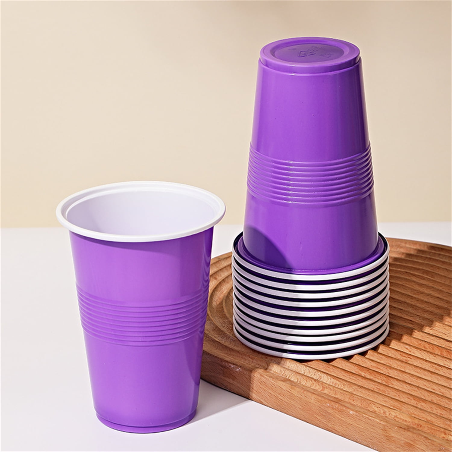 Topboutique Disposable Plastic Cups 50 Pcs 16 oz Plastic Party Cups ...