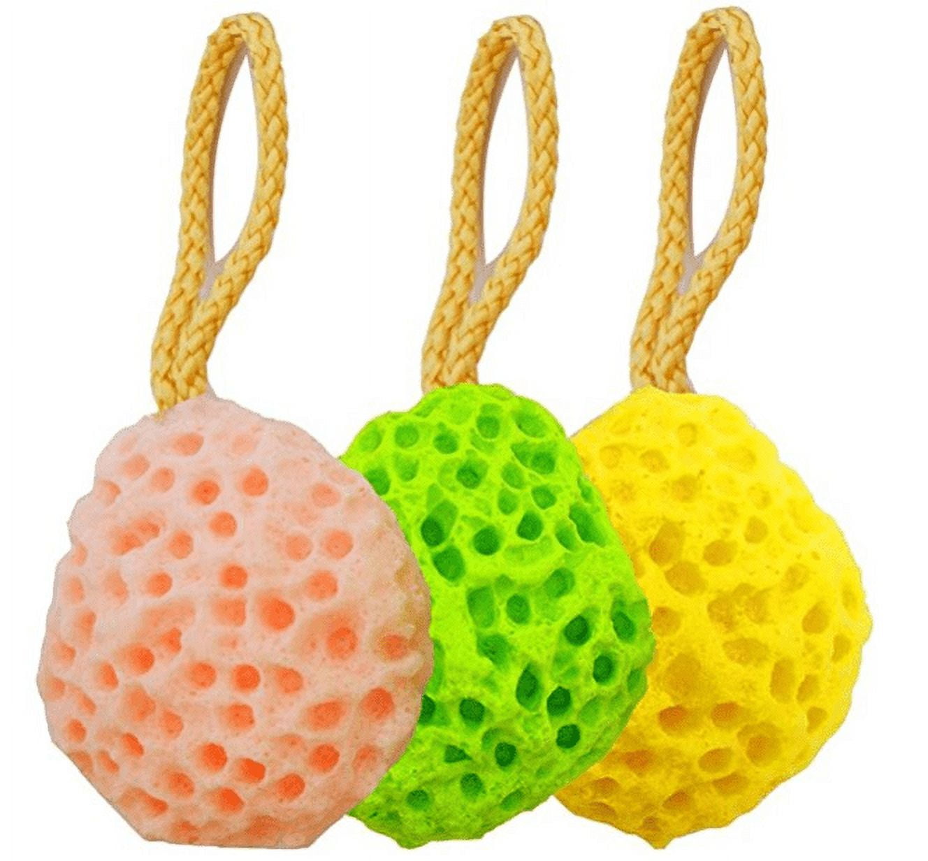 Topboutique Exfoliating Foam Sea Sponge Natural Feel Bath Sponge (Set ...