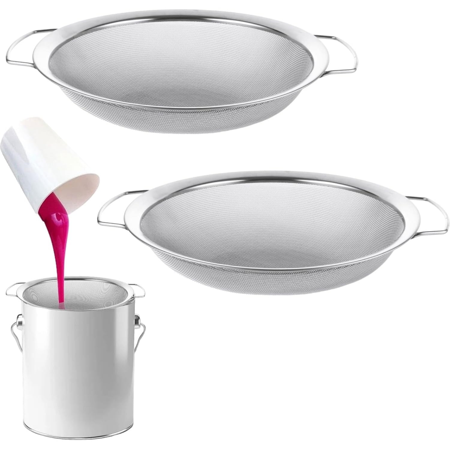 Topboutique Fine Mesh Paint Filter,Stainless Steel Paint Strainer,Fine ...