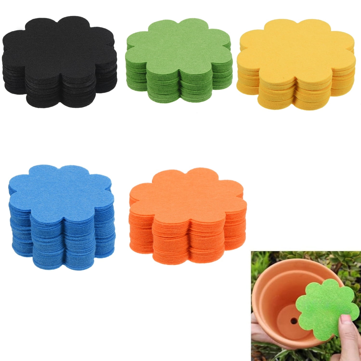 Topboutique Flower Pot Hole Pad,Non-Woven Bonsai Bottom Soil Mat,Flower ...