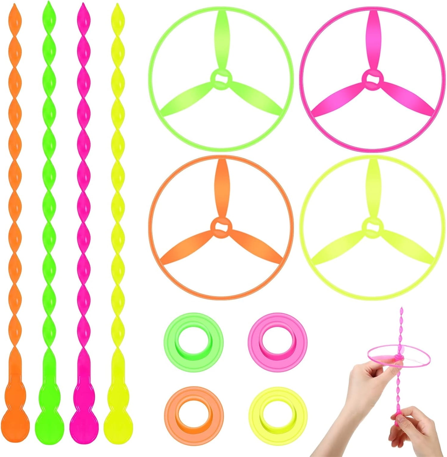 Topboutique Flying Helicopter Toys 50 Pcs Colorful Twist Propeller ...