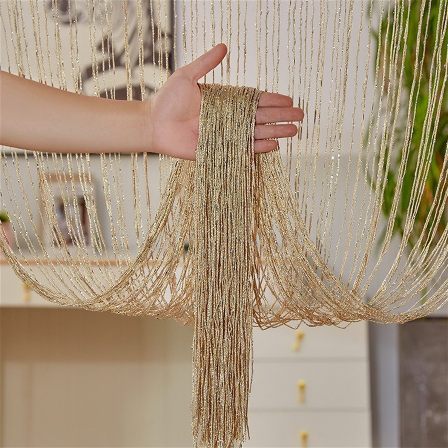 Topboutique Glitter String Curtains Doorways Curtains Hanging Fringe ...