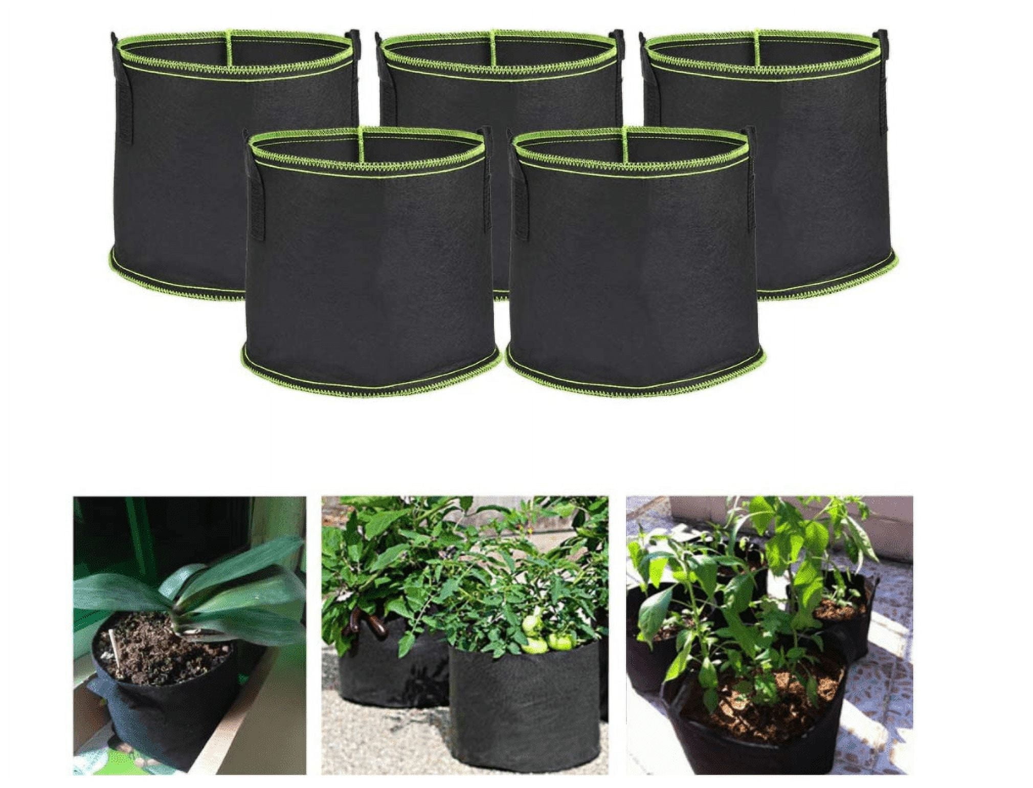 Topboutique Grow Bags (5 Pcs) – For Tomatoes, Potatoes and Vegetables ...