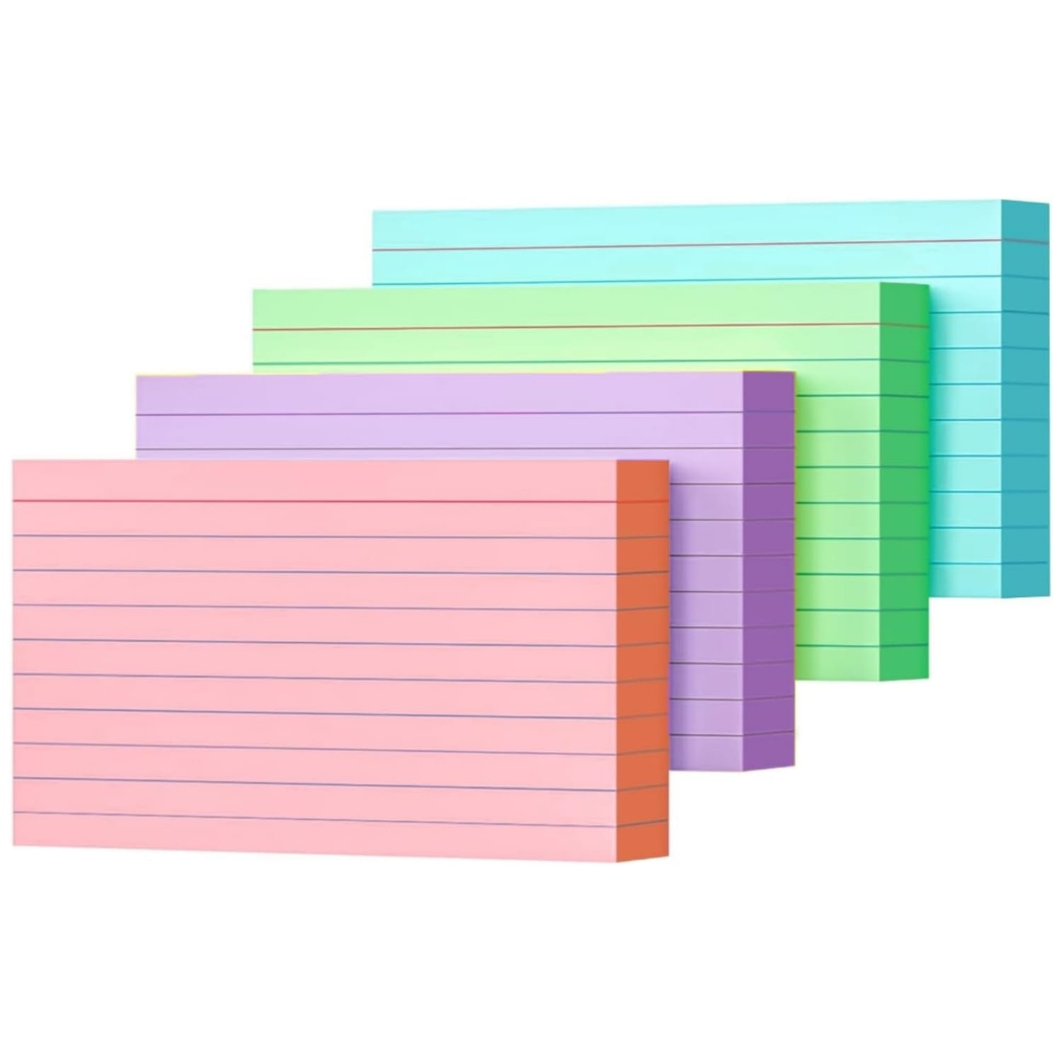 Topboutique Index Cards Colored Index Cards Ruled Flash Cards Notecards ...