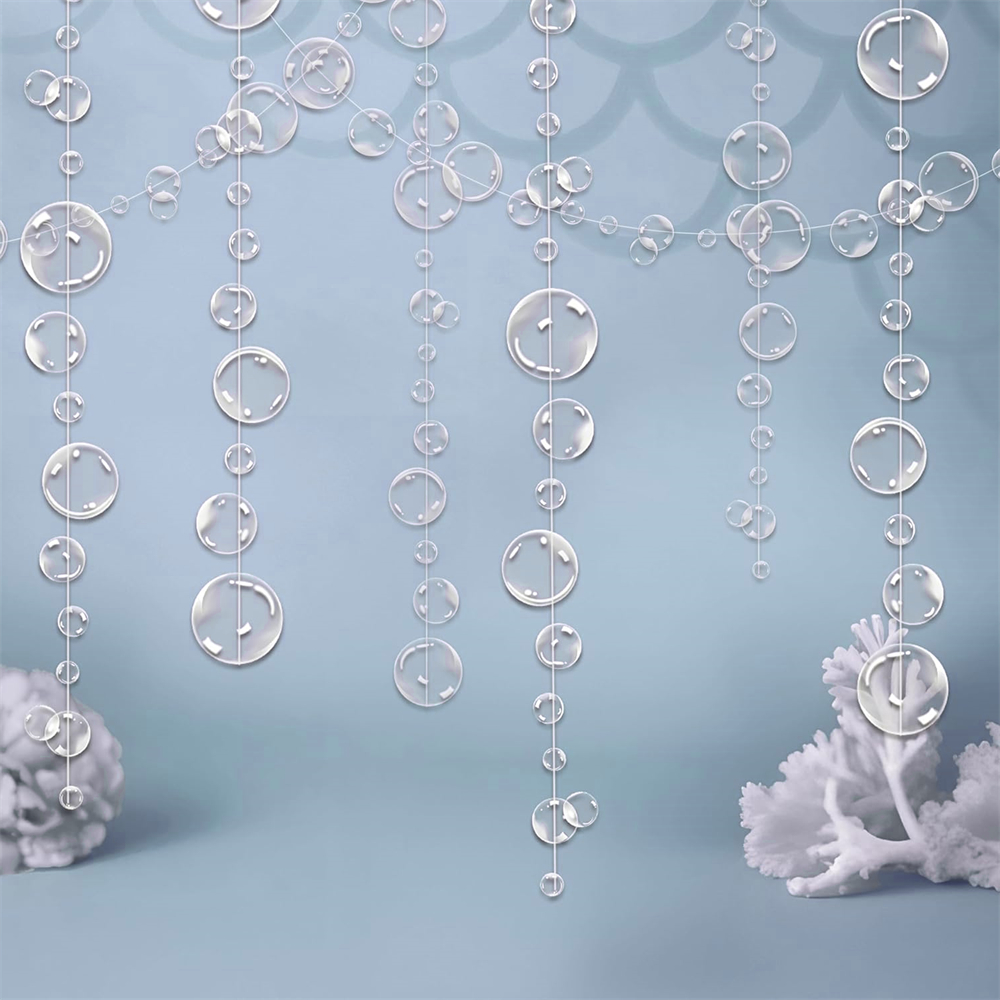Topboutique Ocean Themed Bubble Garlands 8 Strings Transparent White ...