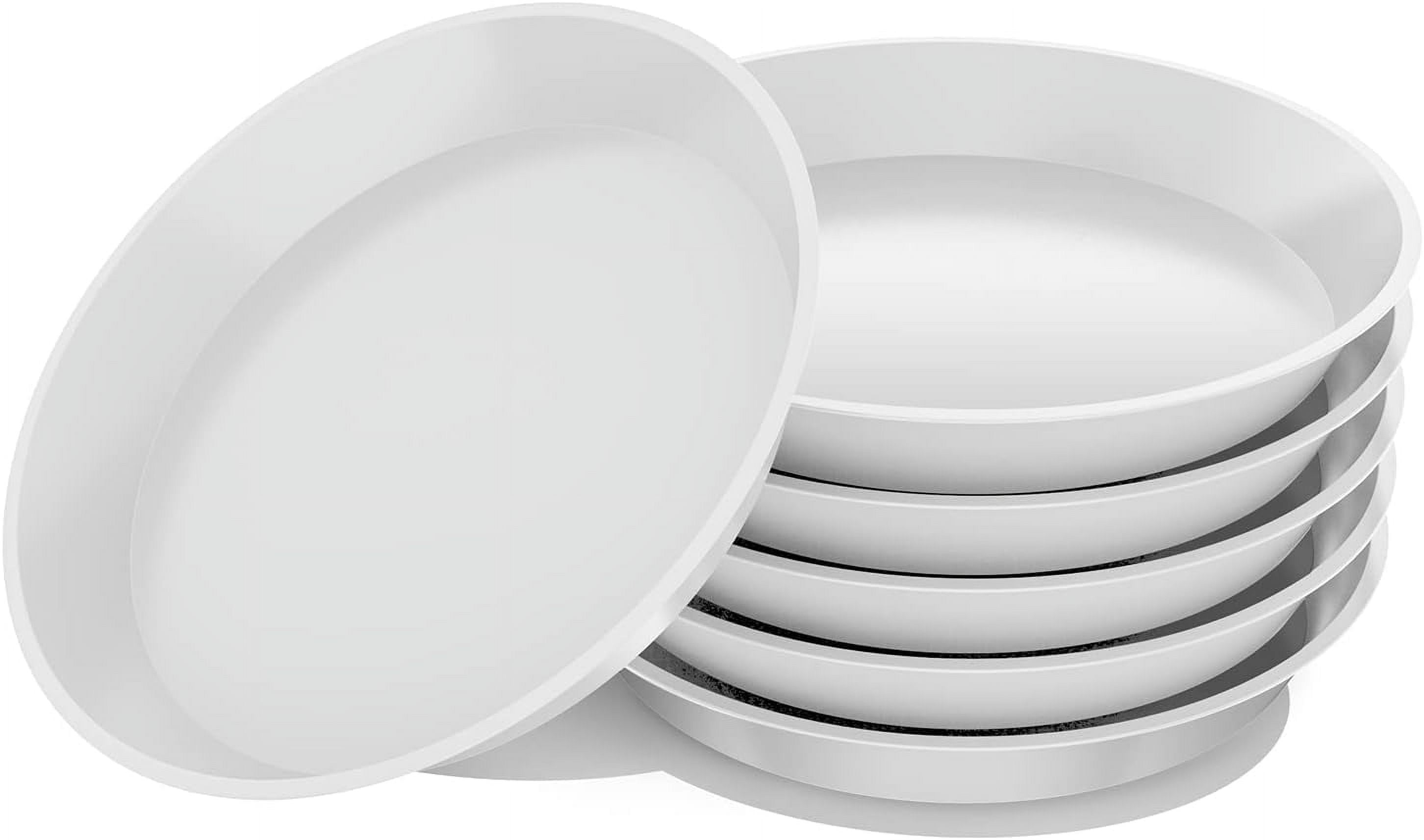 Topboutique Plant Saucer Pot Tray 8 inch, 6 Packs Plastic Flower ...
