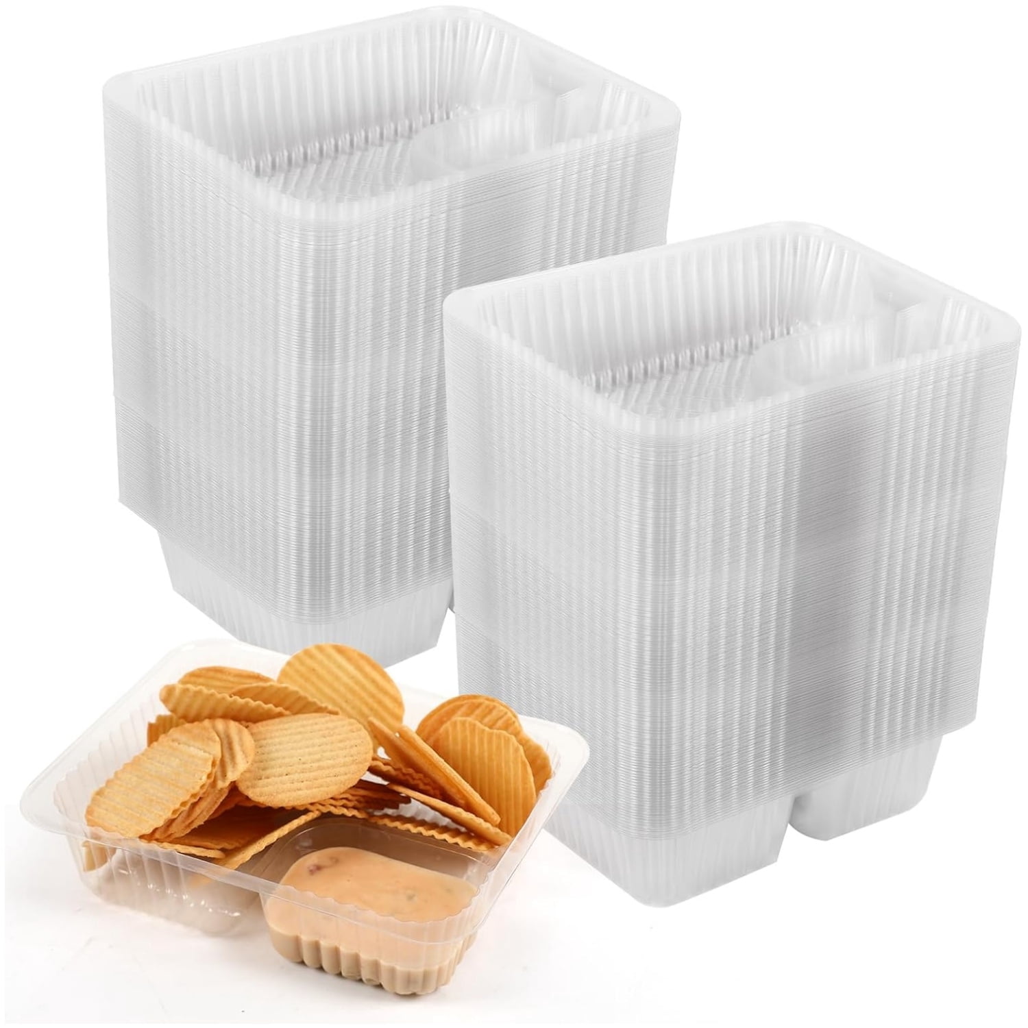 Topboutique Plastic Nacho Trays 100 Pcs Disposable Cheese Dip and Chip ...