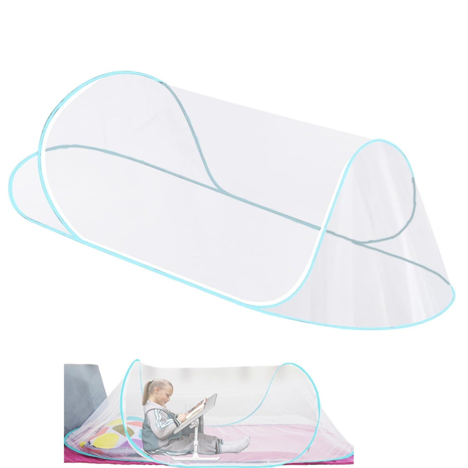 Topboutique Pop-Up Mosquito Net Tent for Beds,Portable Mosquito Net ...