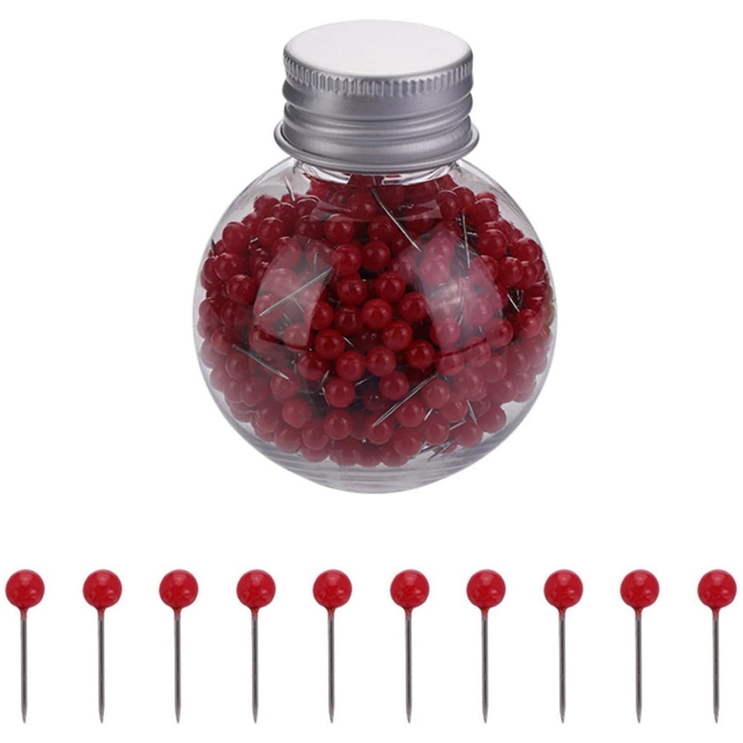 Topboutique Push Pins Sewing Pins Practical Pins with 4 mm Head Round ...