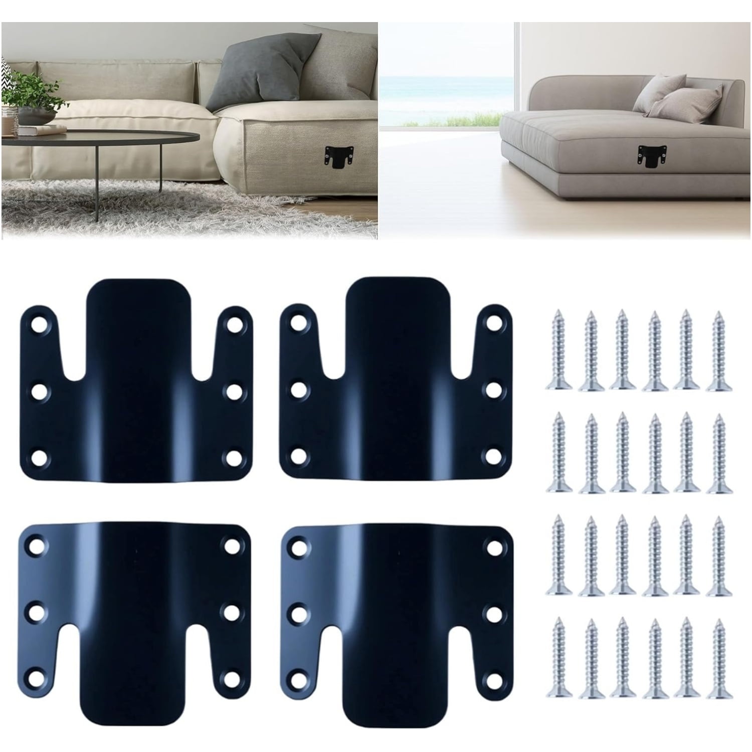 Topboutique Sectional Couch Connectors,Metal Couch Clips,Interlocking ...