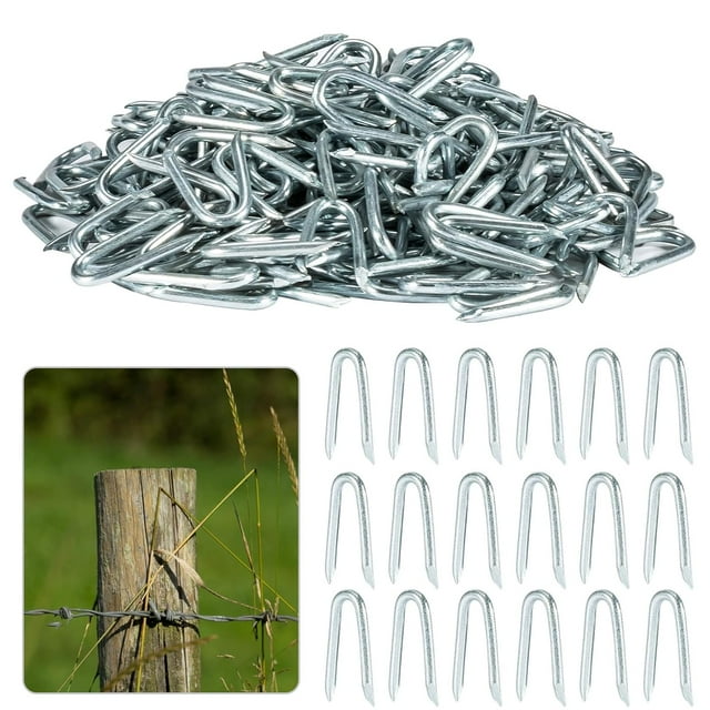 Topboutique Steel Wire Fencing Staples 100 Pcs Fence Staple U-Shaped ...