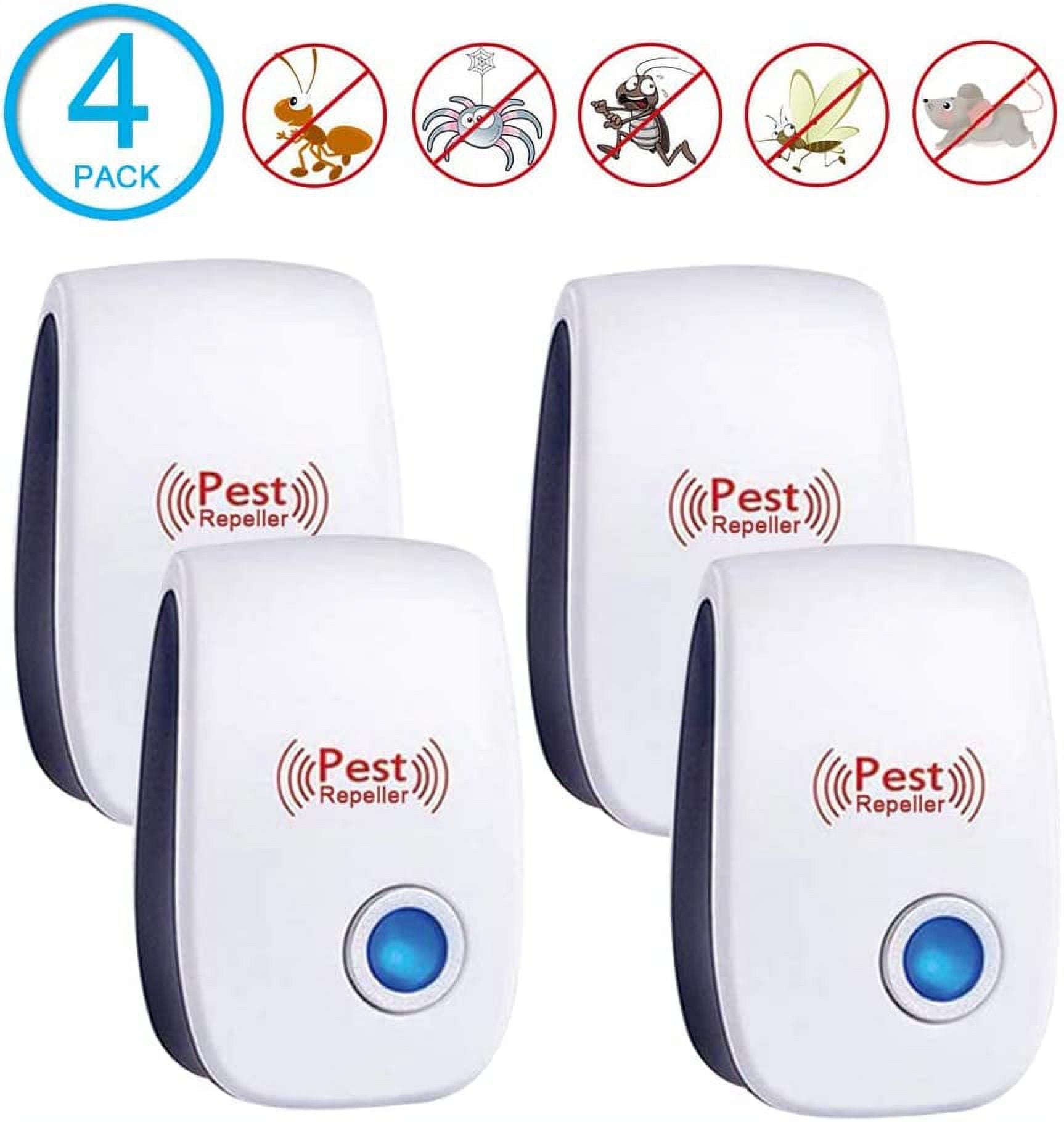 Topboutique Ultrasonic Pest Repeller 4 Packs, Pest Repellent Electronic ...