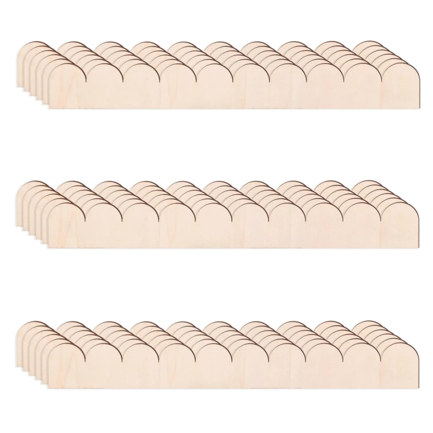 Topboutique Unfinished Wood Trim Scalloped Edge Decorative Wood Molding ...