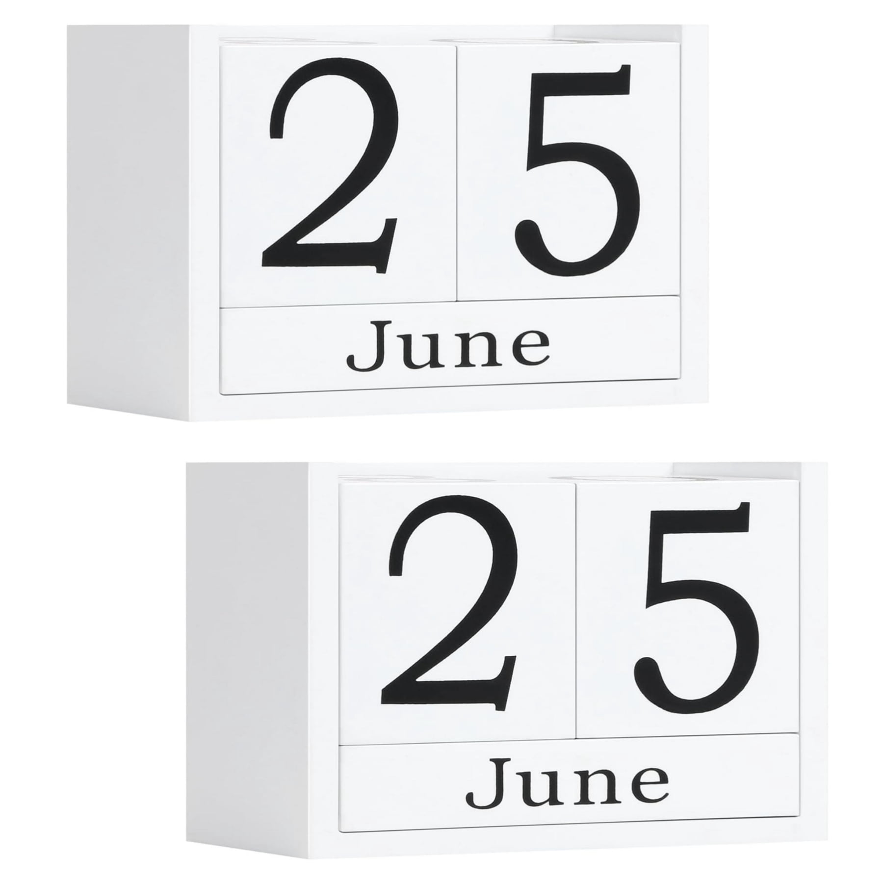 Topboutique Wooden Perpetual Calendar Desk Calendar Reusable Calendar ...