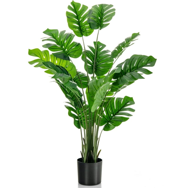 Topbuy 5ft Artificial Monstera Deliciosa Tree, Indoor Houseplant with ...