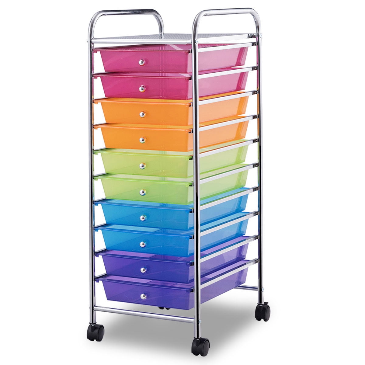 Topbuy 10 Drawer Scrapbook Paper Organizer Rolling Storage Cart Home ...