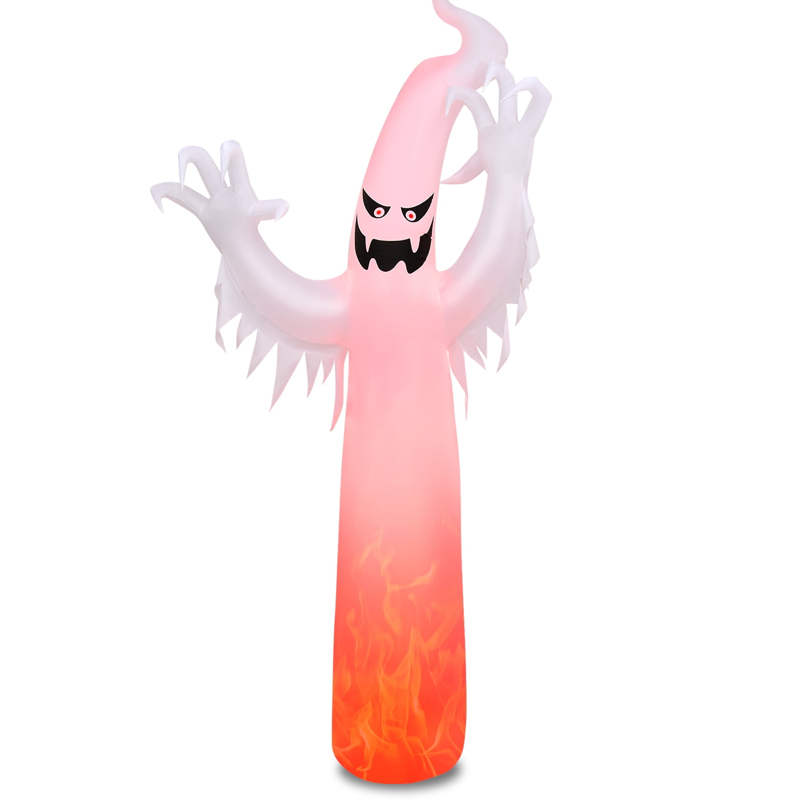 Topbuy Prelit Yard Inflatable, White Ghost Halloween, 12' - Walmart.com