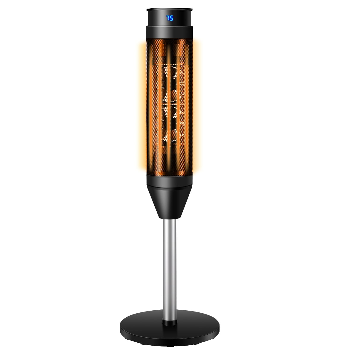 Topbuy 1500W Oscillating Ceramic Pedestal Heater Remote Control Space ...