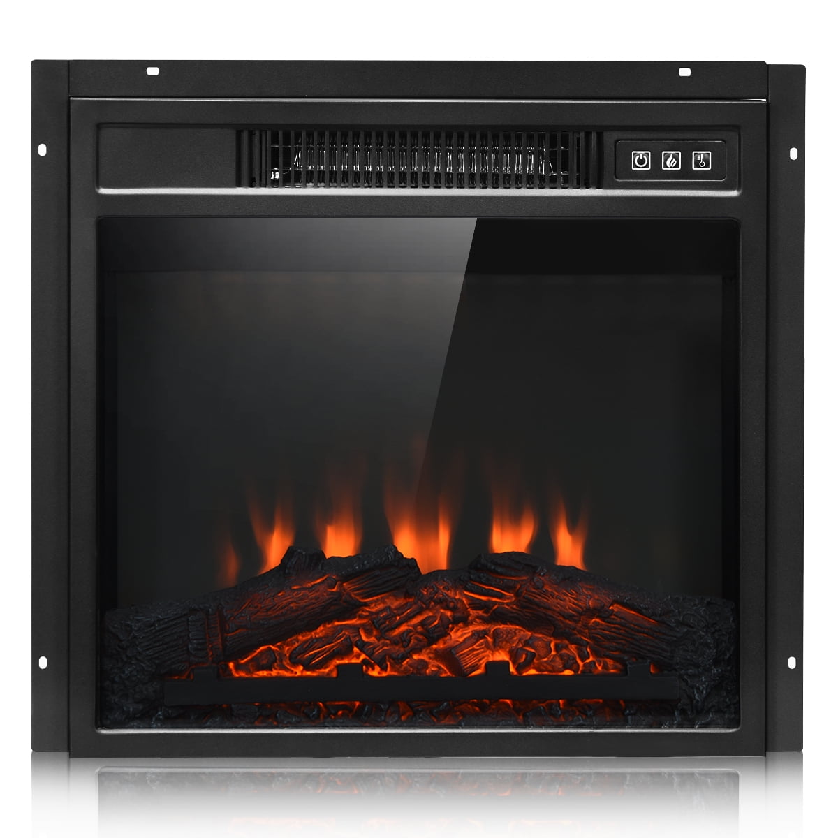 Topbuy 18'' Electric Fireplace, Freestanding & Recessed Stove ...