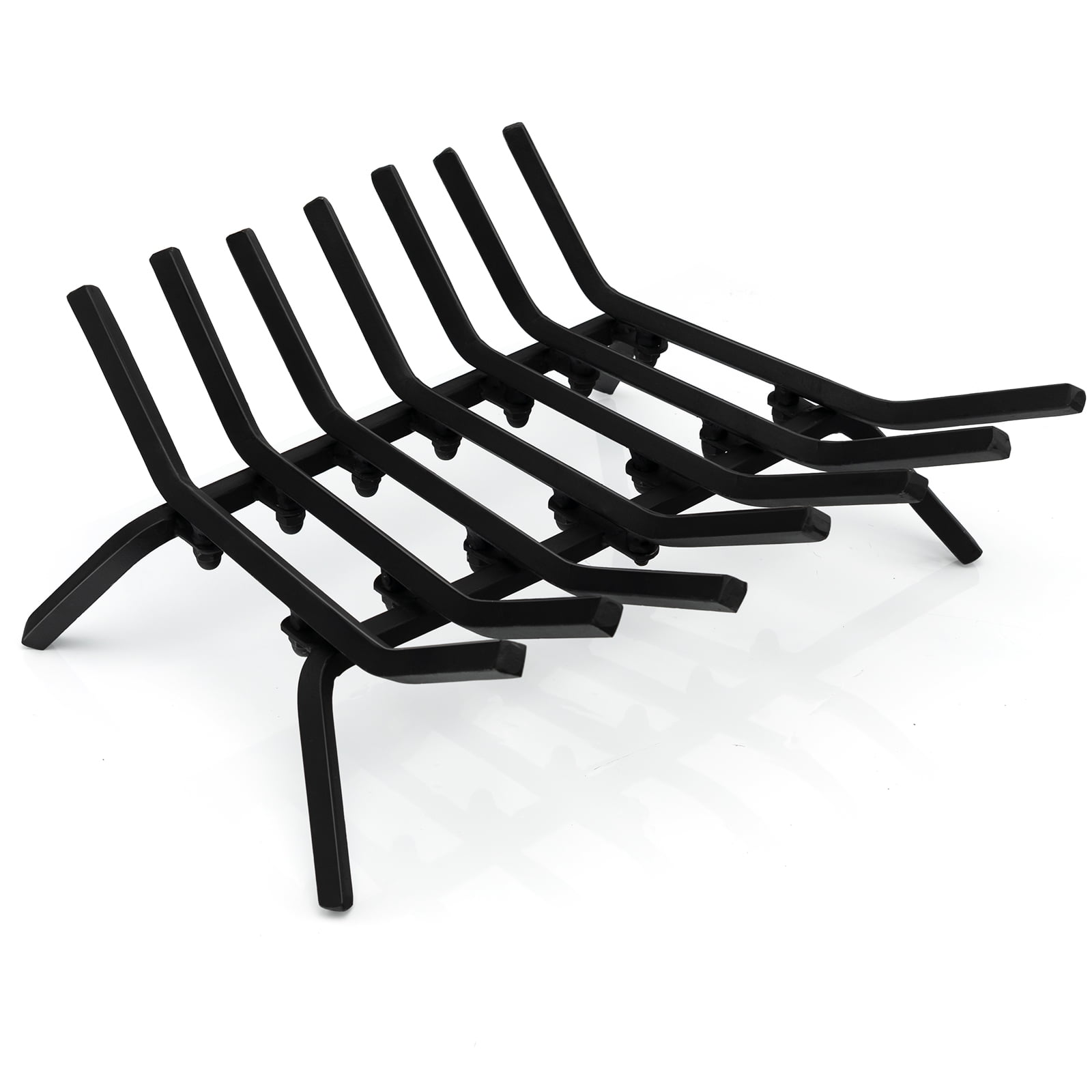 Topbuy 18-Inch Fireplace Log Grate Heavy Duty Solid Steel Fireplace Log ...