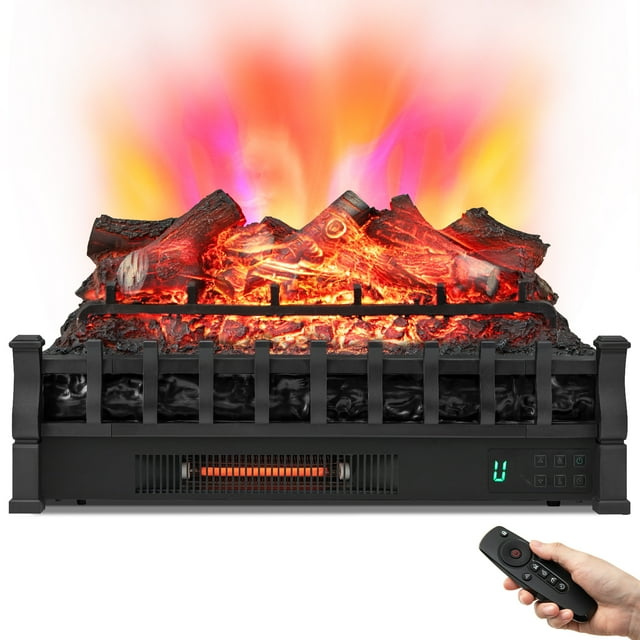 "Topbuy 26"" Electric Fireplace Log Set w/ Remote, 5 Flame Modes ...