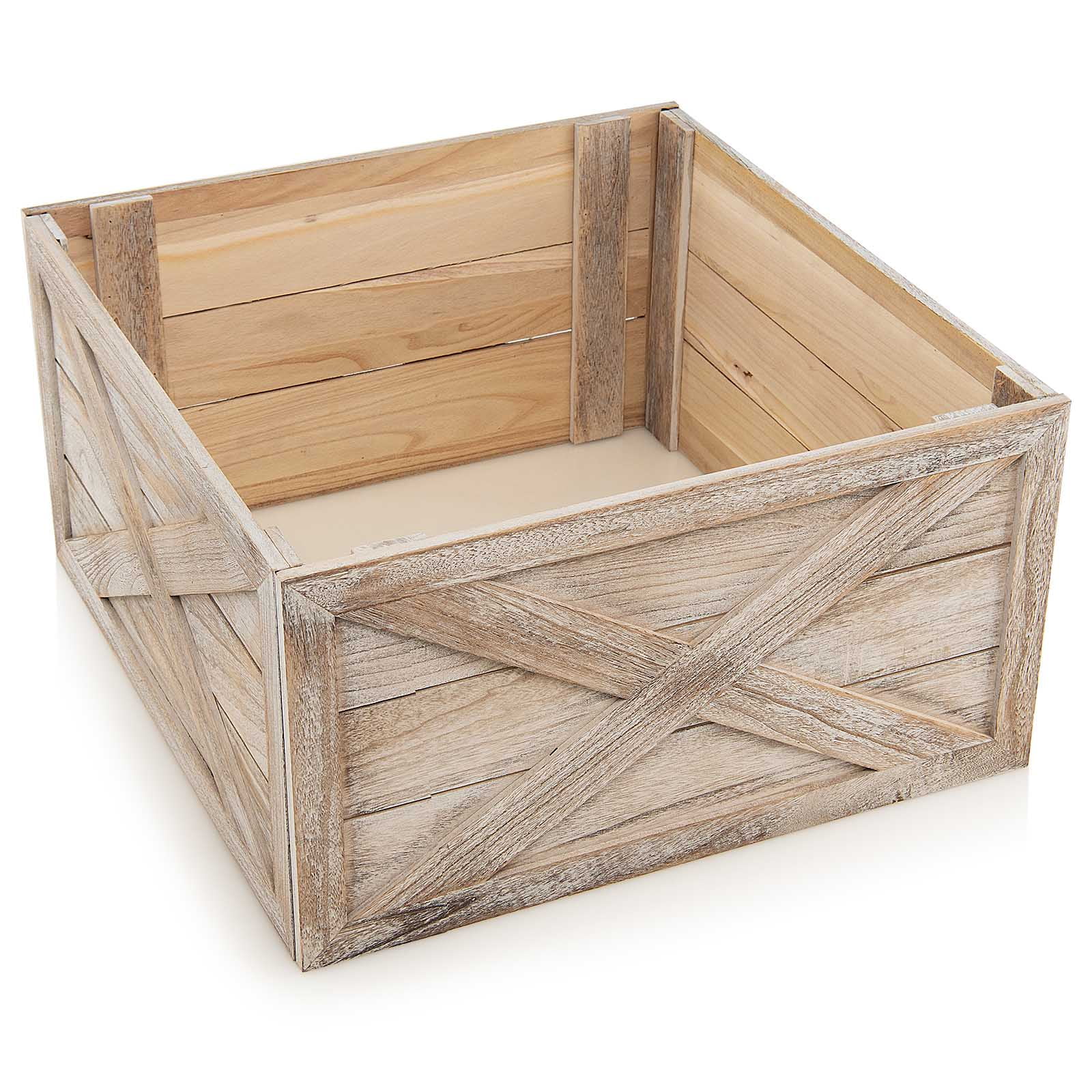 Topbuy 28.5"L Wooden Tree Collar Box 100% Solid Wood Christmas ...