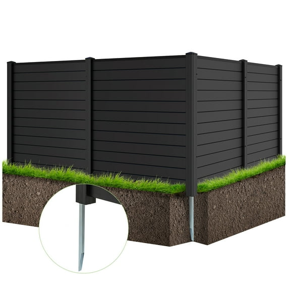 Topbuy 2PCS Air Conditioner Fences Outdoor Privacy Fences Screens Trash ...