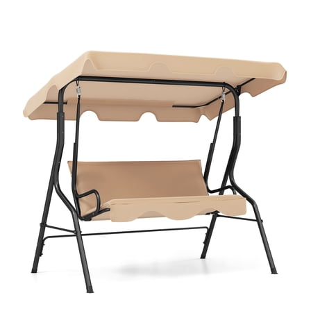 Ktaxon Metal Porch Swing Chair, 2-Person Hanging Loveseat for Yard ...