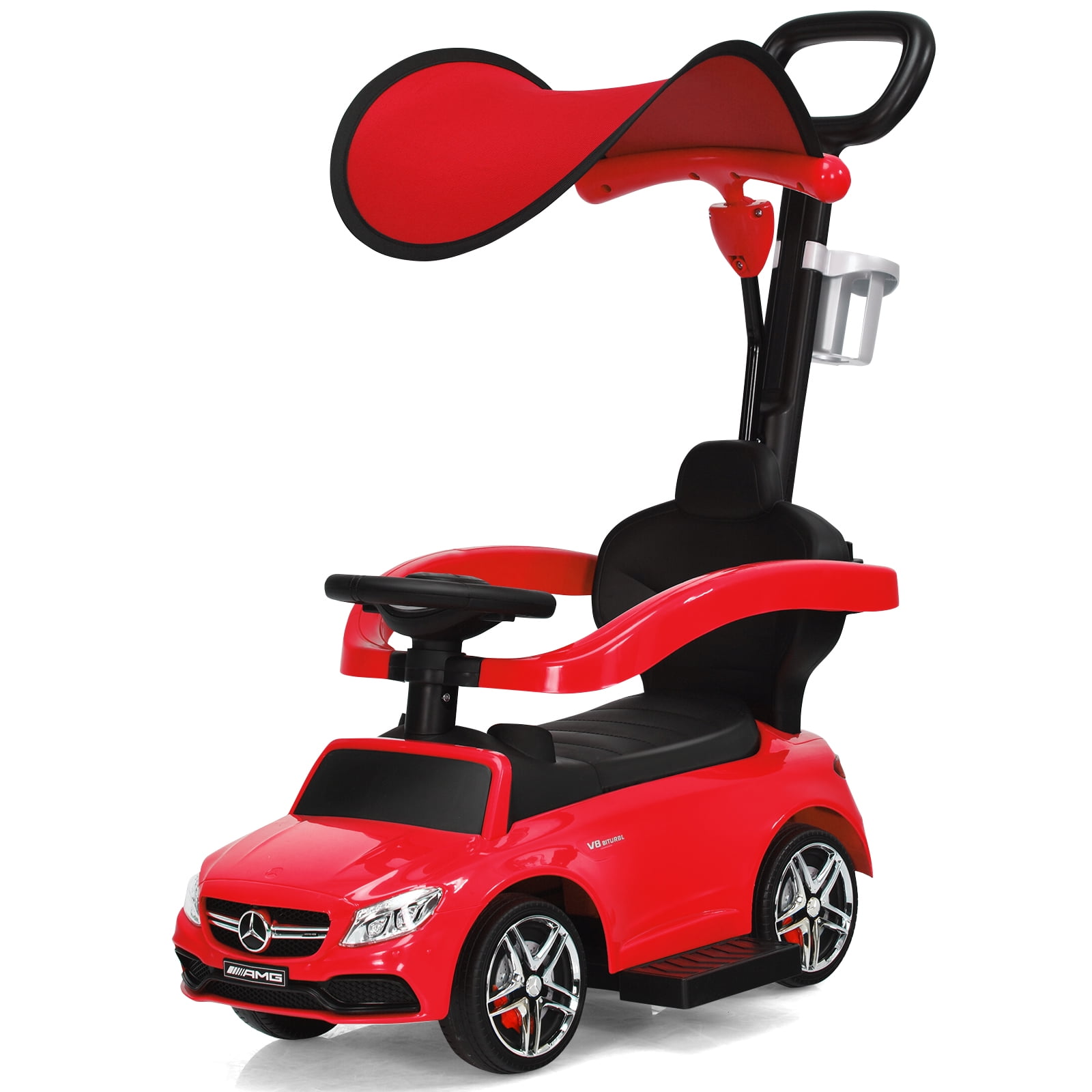 Mercedes Benz Topbuy 3 in 1 Ride On Push Car for Infants & Kids with ...