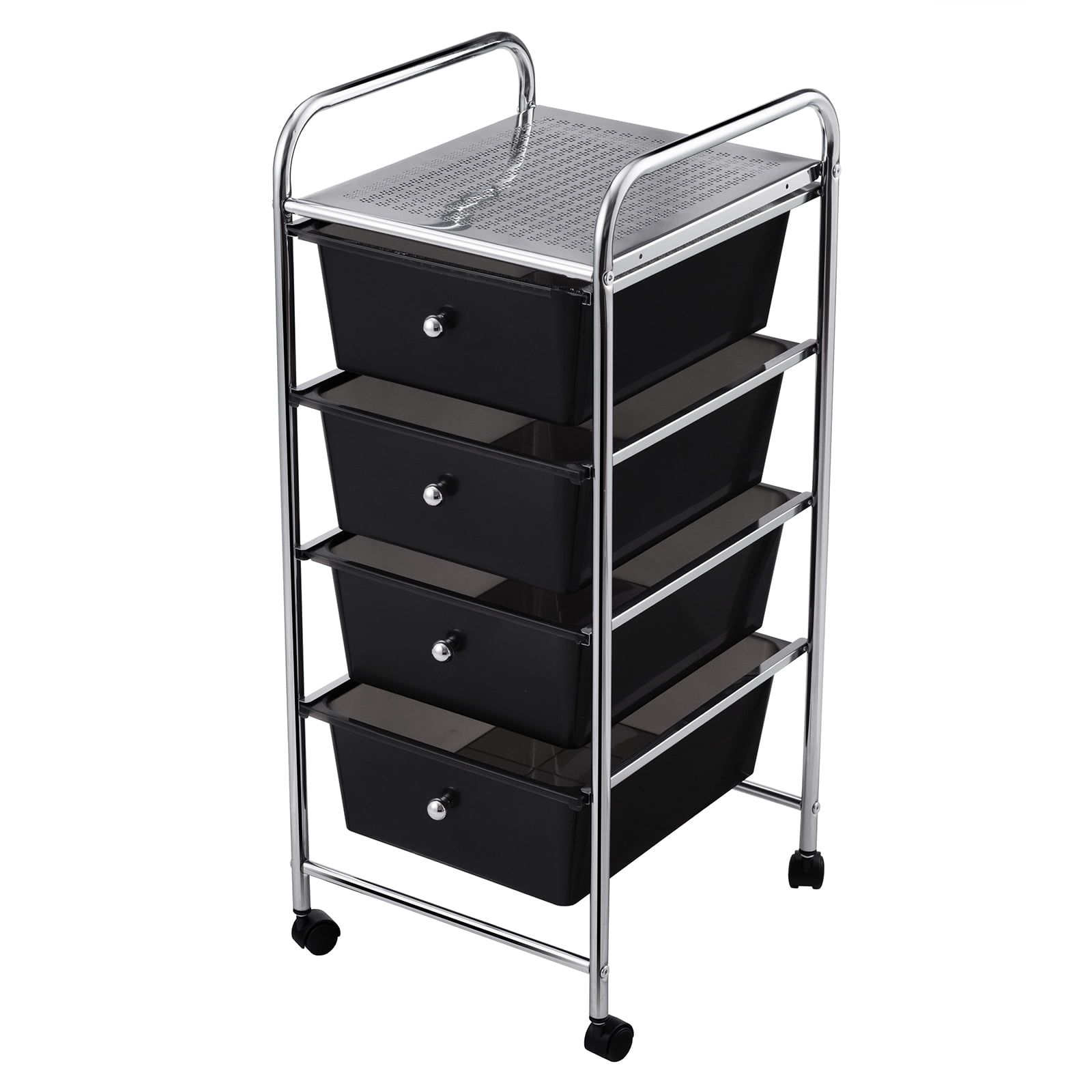 Topbuy 4 Drawer Cart Storage Container Bins with wheels for Home&School ...