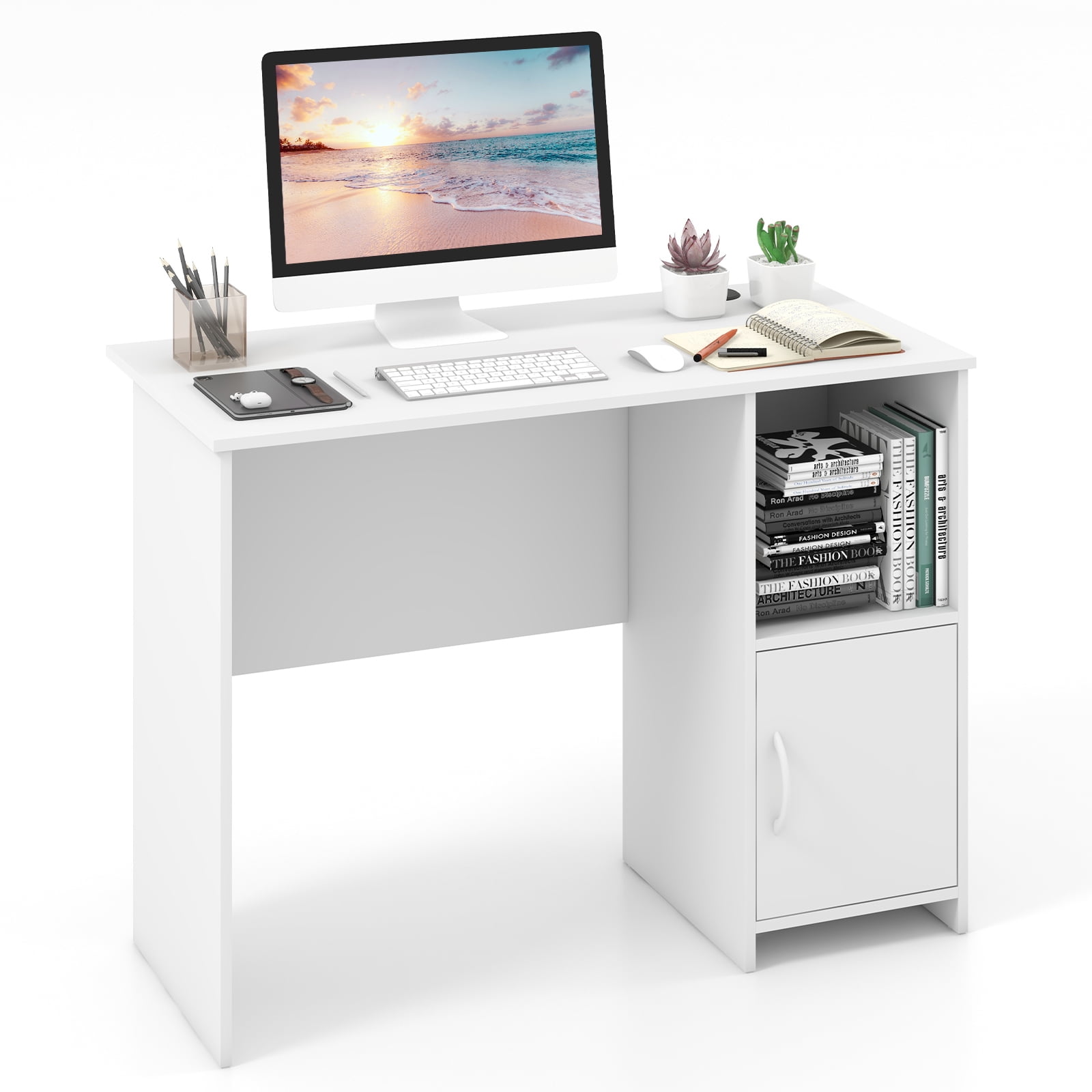 Topbuy 42“ Home Office Desk Modern Computer Workstation with Open ...