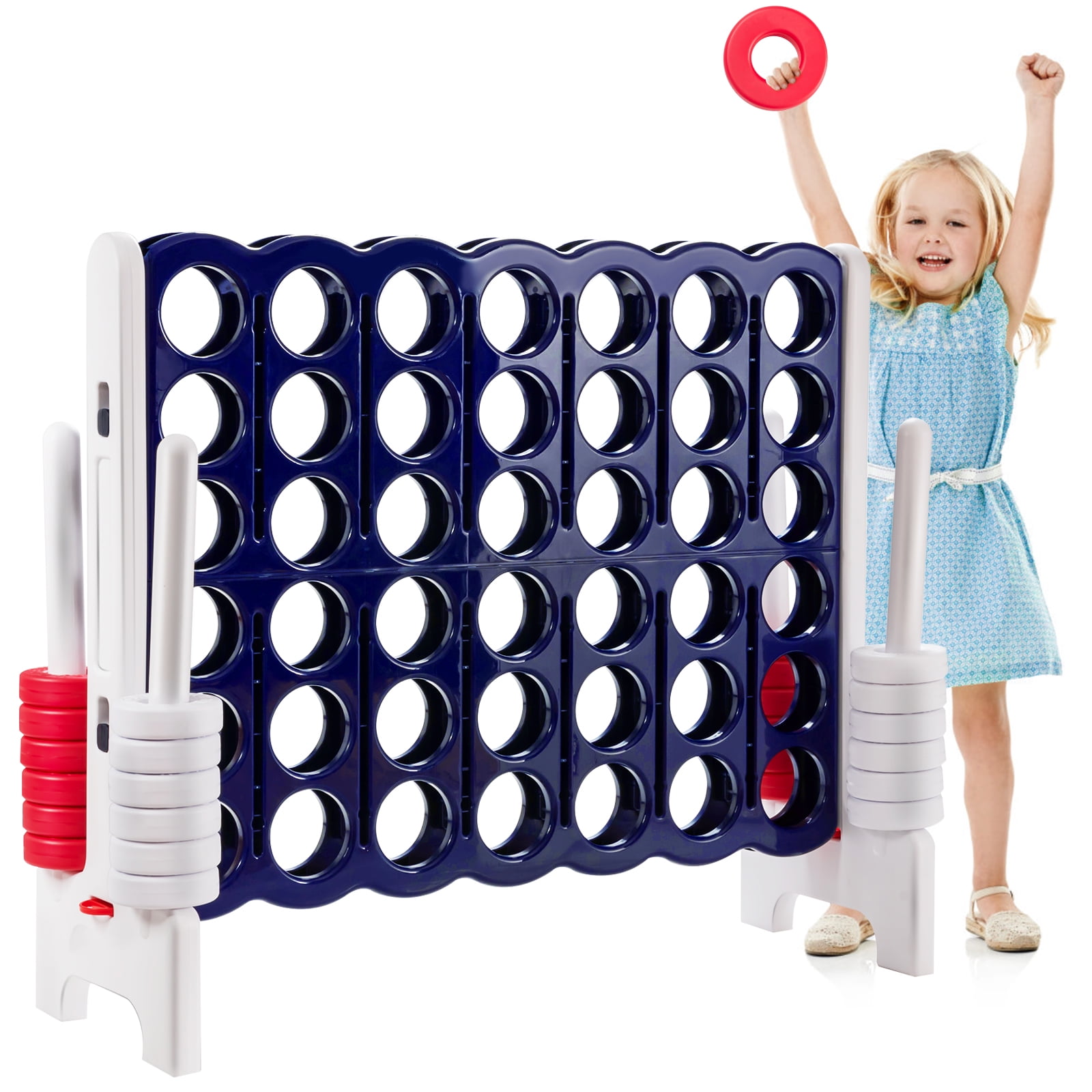 Topbuy 47.5'' x 17'' x 41'' Jumbo 4-to-Score Giant Game Set Lawn Games ...