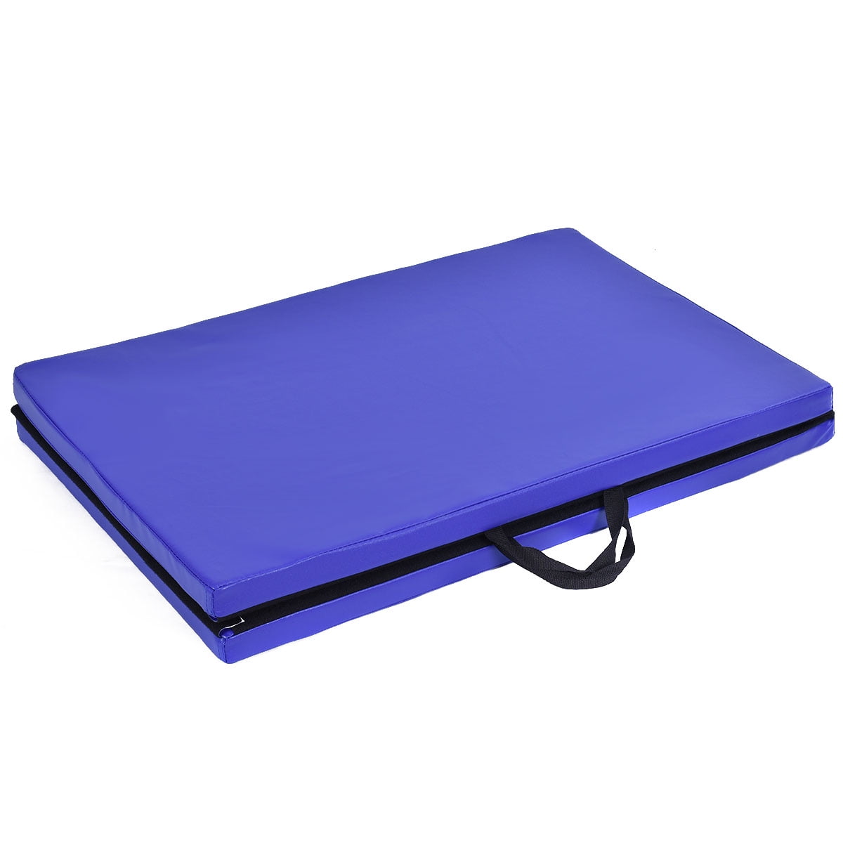 Topbuy 6'x 2' Foldable Gymnastics Mat Flippable Two Panel Thick Cushion ...